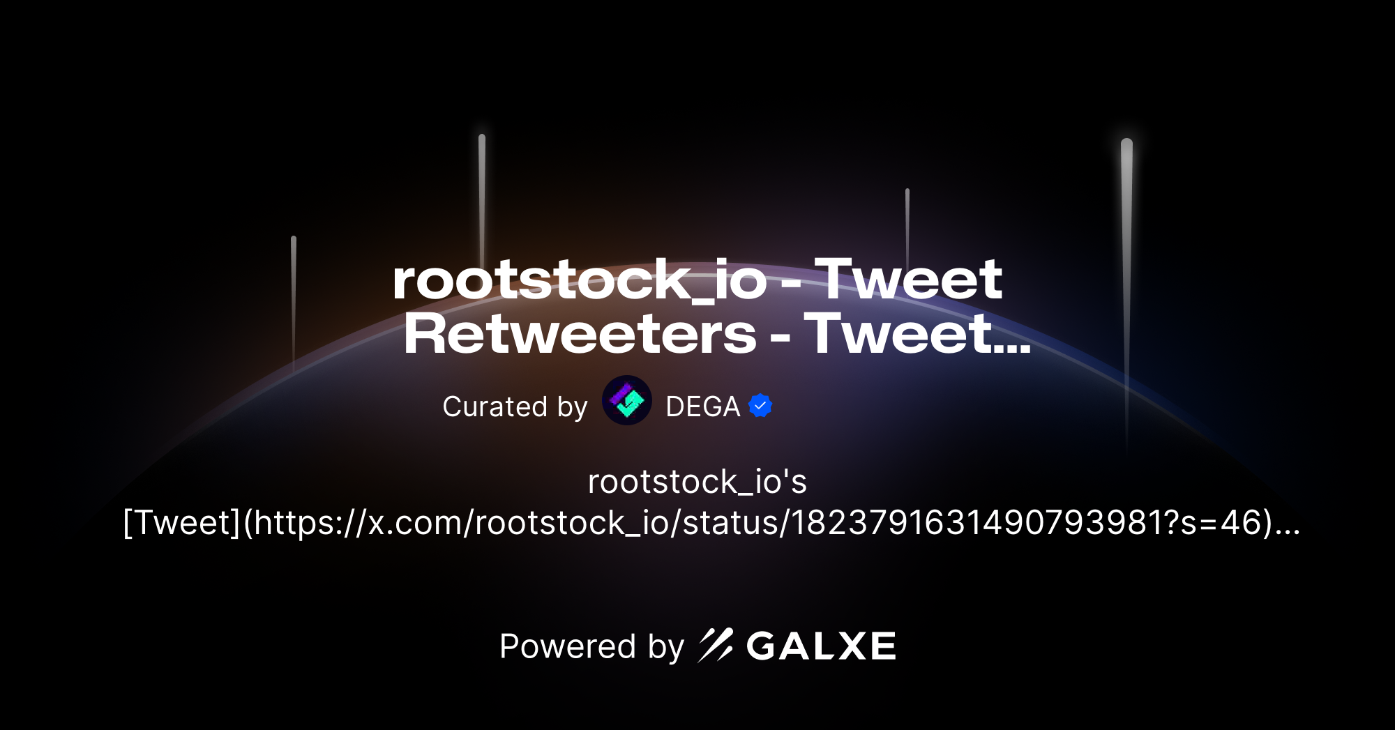 rootstock_io - Tweet Retweeters - Tweet 1823791631490793981 Credential | Galxe
