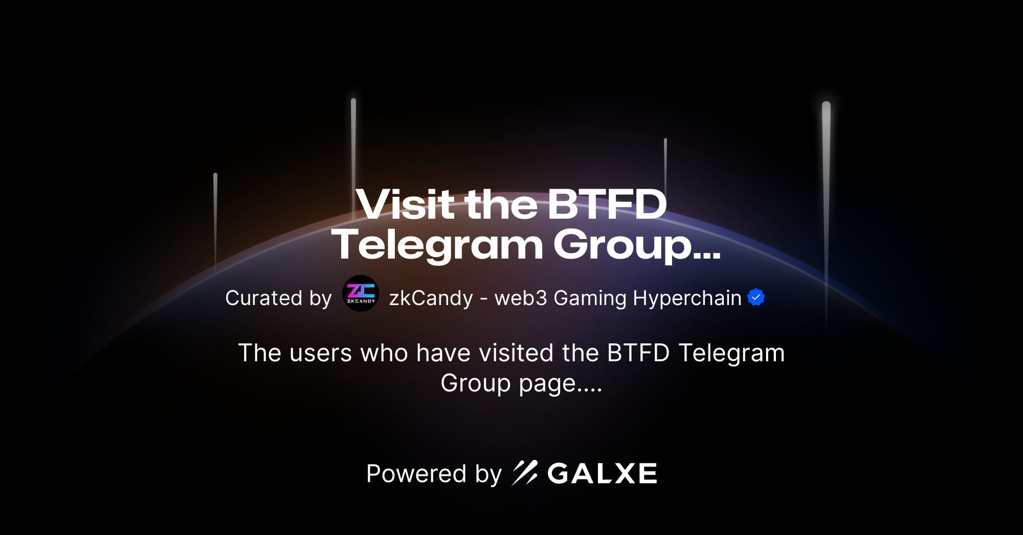 Visit the BTFD Telegram Group Credential | Galxe