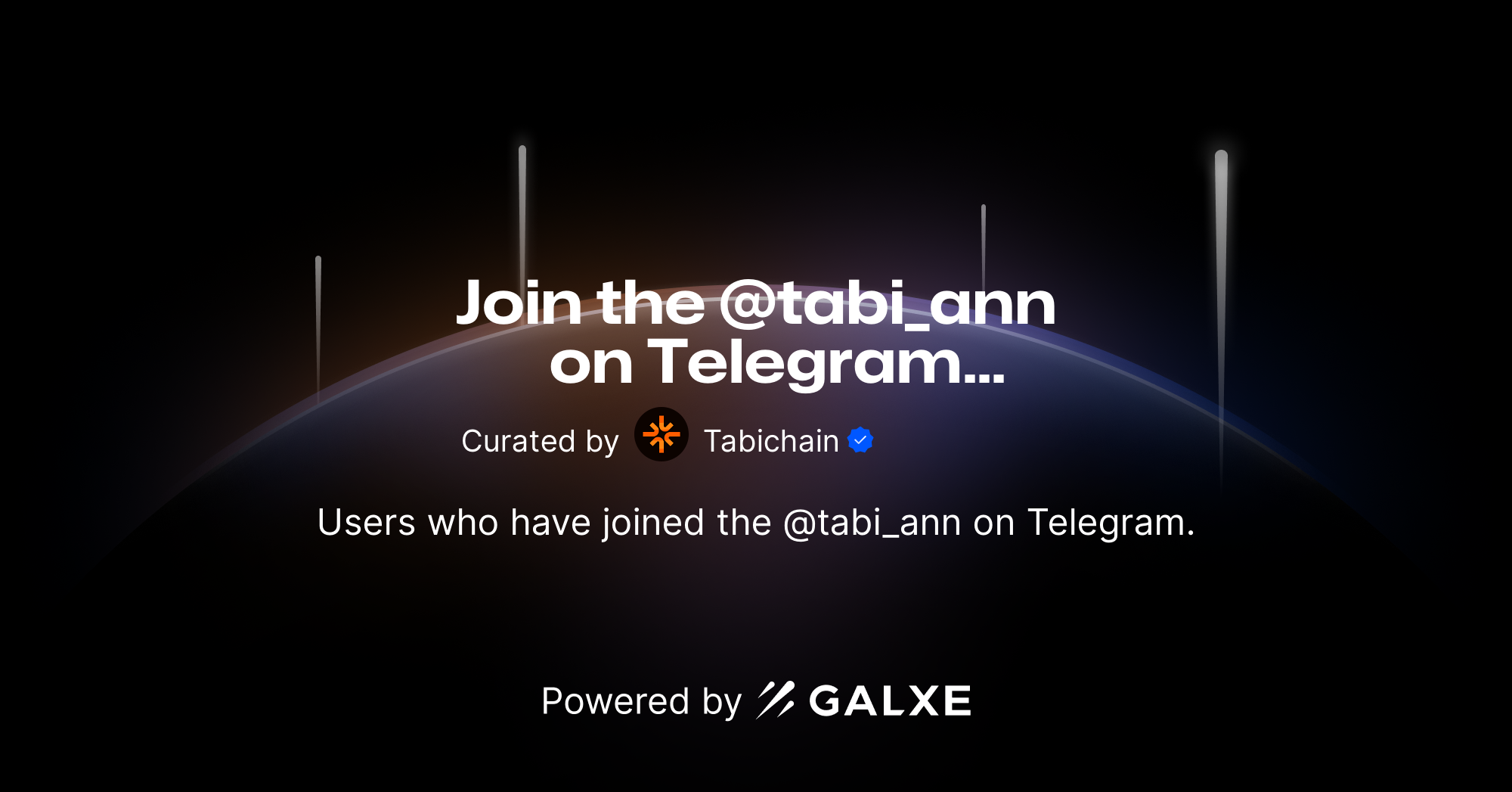 Join the @tabi_ann on Telegram Credential | Galxe