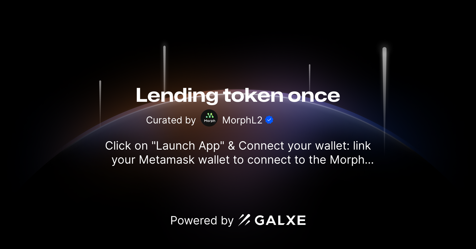 Lending token once Credential | Galxe