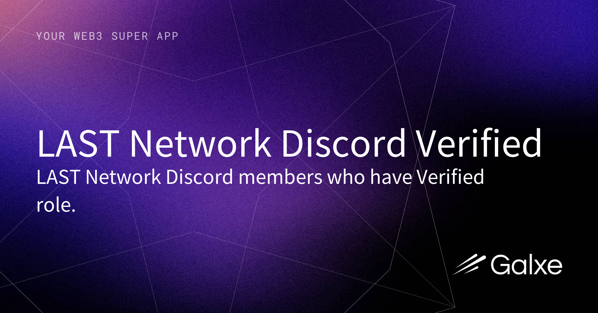 LAST Network Discord Verified Credential | Galxe