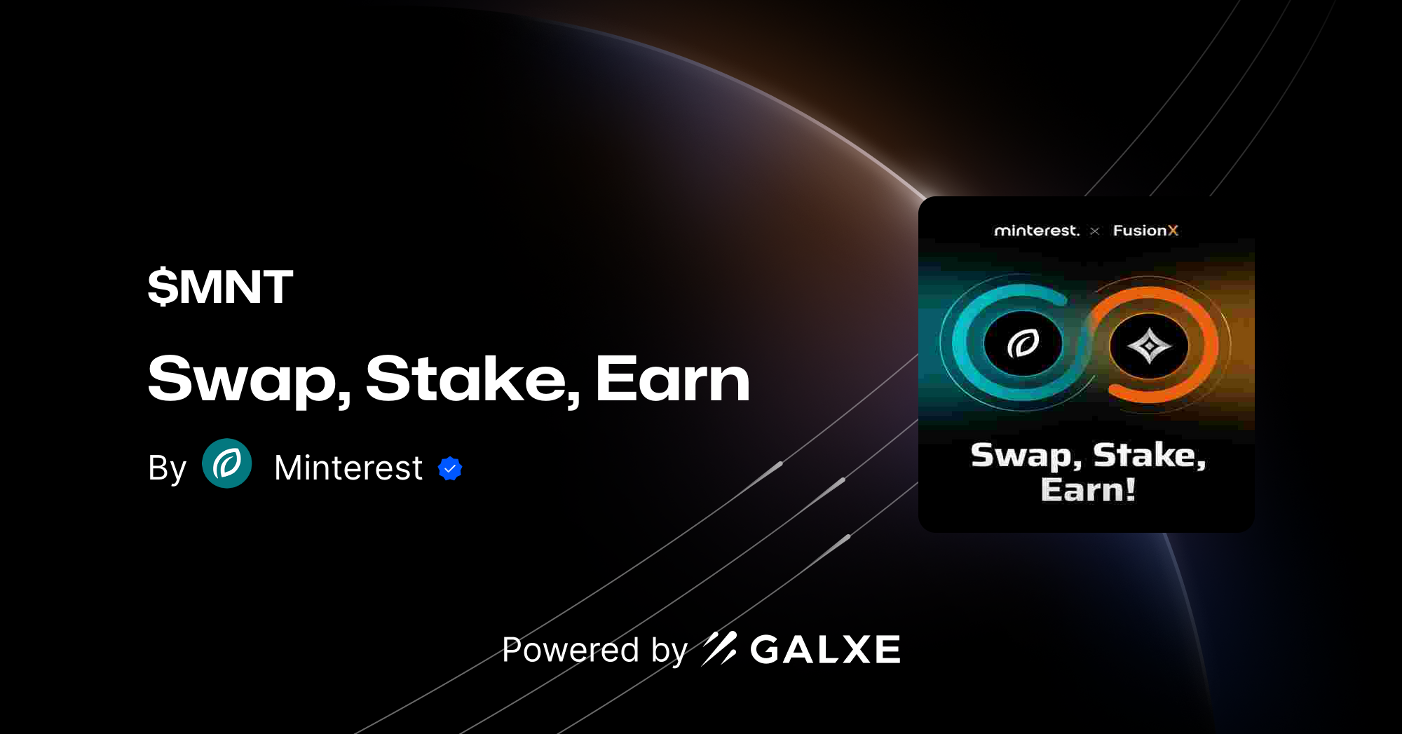 Swap, Stake, Earn by Minterest | Galxe