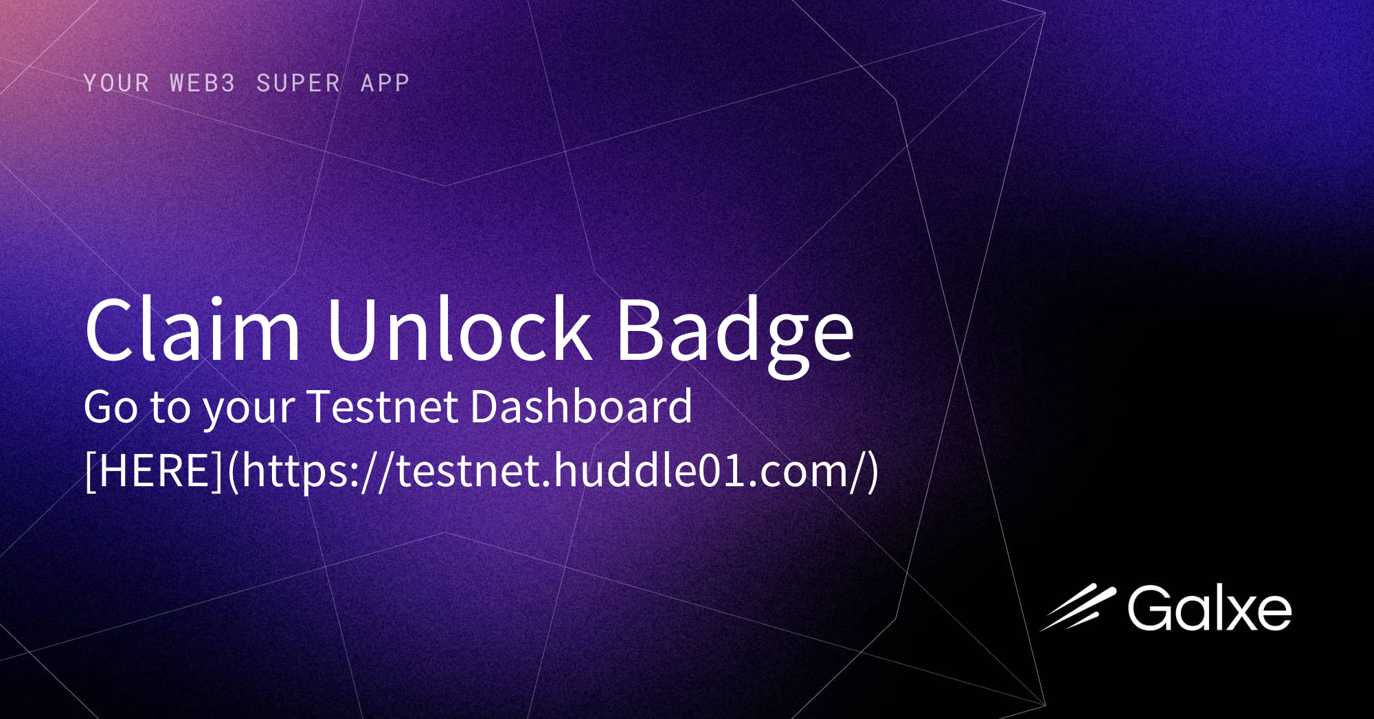 Claim Unlock Badge Credential | Galxe