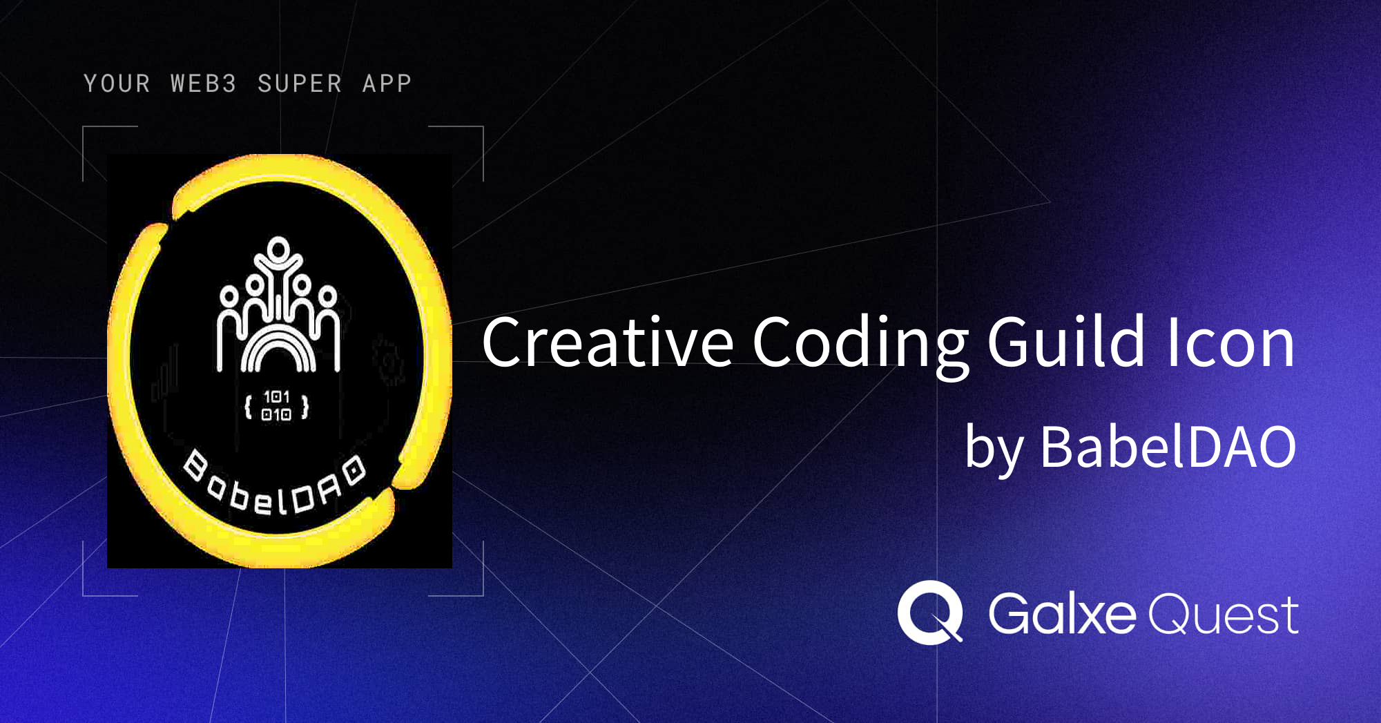 Creative Coding Guild Icon by BabelDAO | Galxe Quest