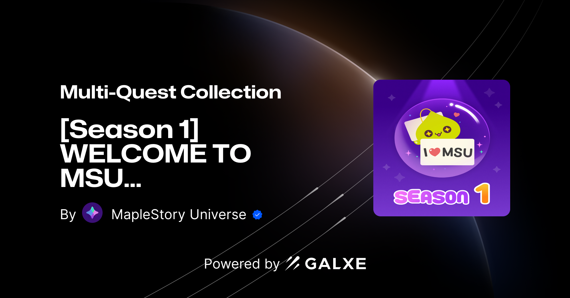 [Season 1] WELCOME TO MSU by MapleStory Universe | Galxe Quest