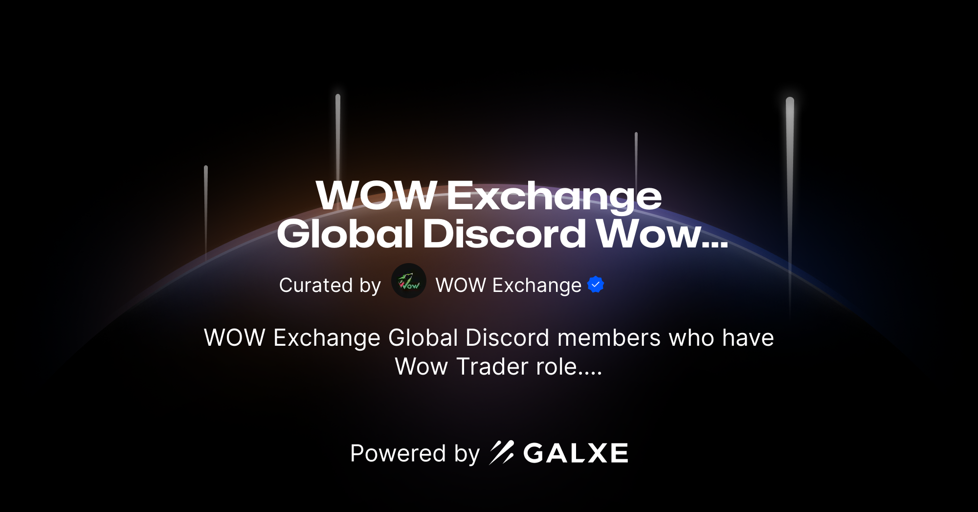 WOW Exchange Global Discord Wow Trader Credential | Galxe