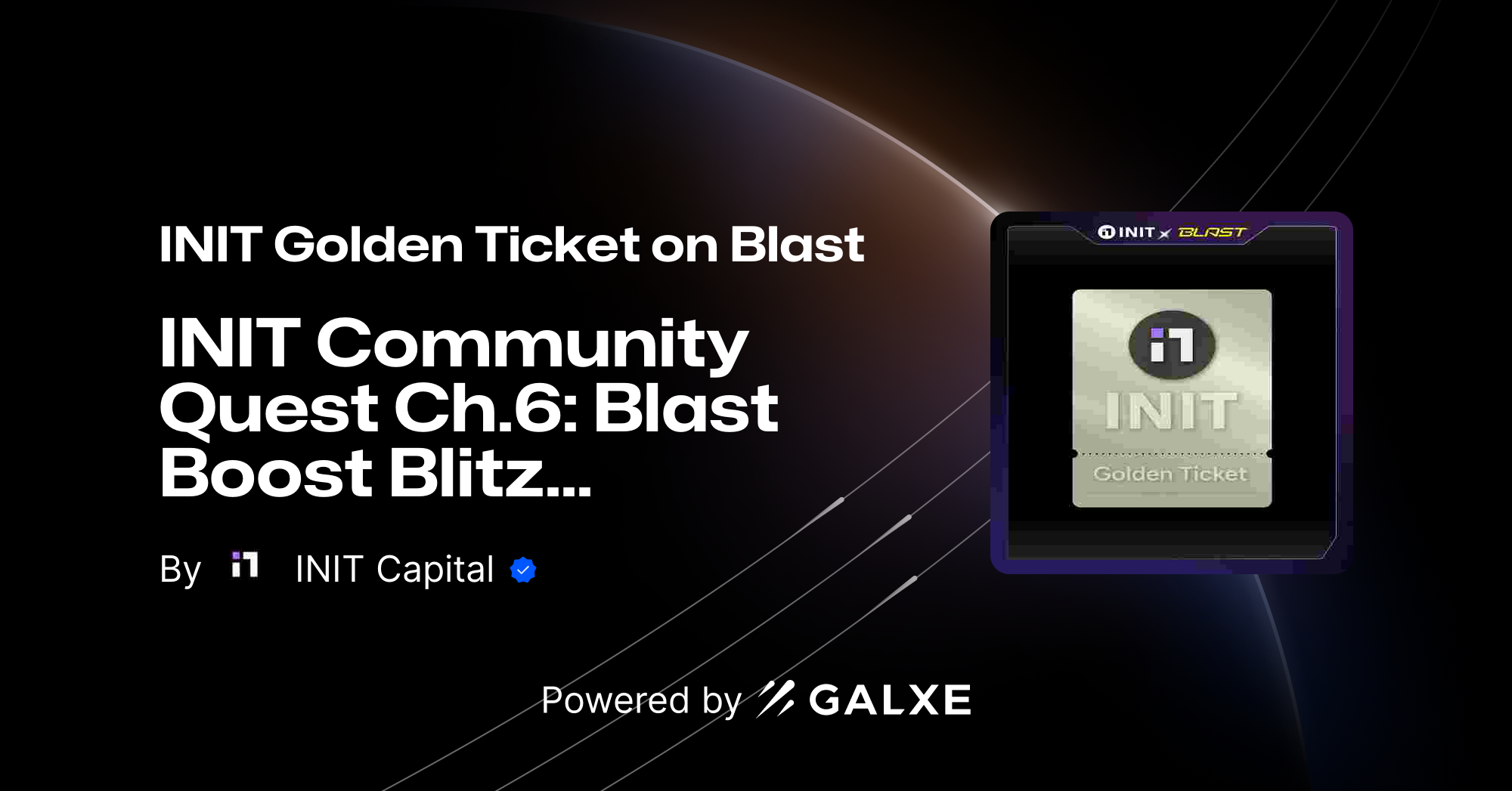 INIT Community Quest Ch.6: Blast Boost Blitz by INIT Capital | Galxe Quest