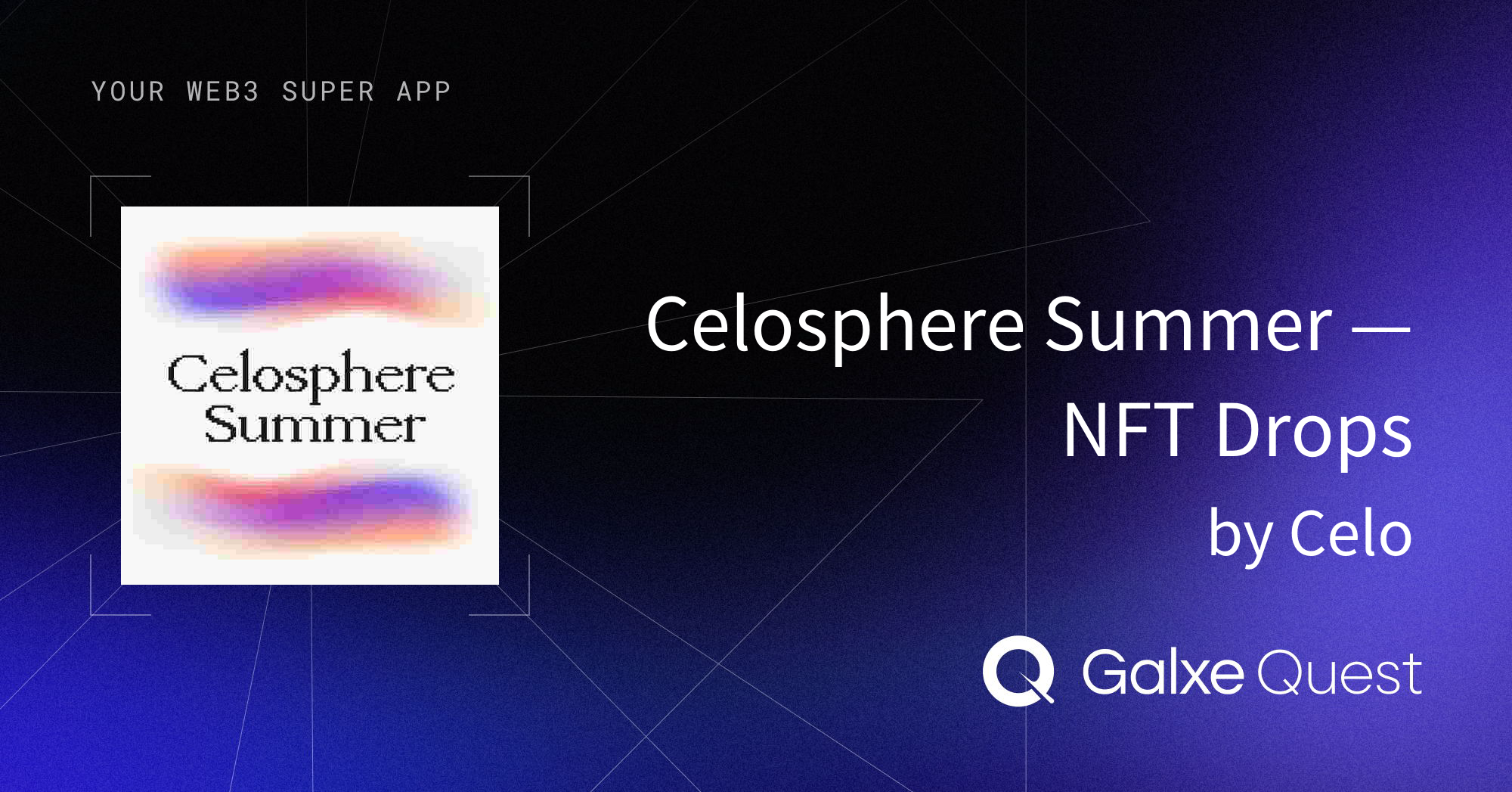 Celosphere Summer — NFT Drops by Celo | Galxe Quest