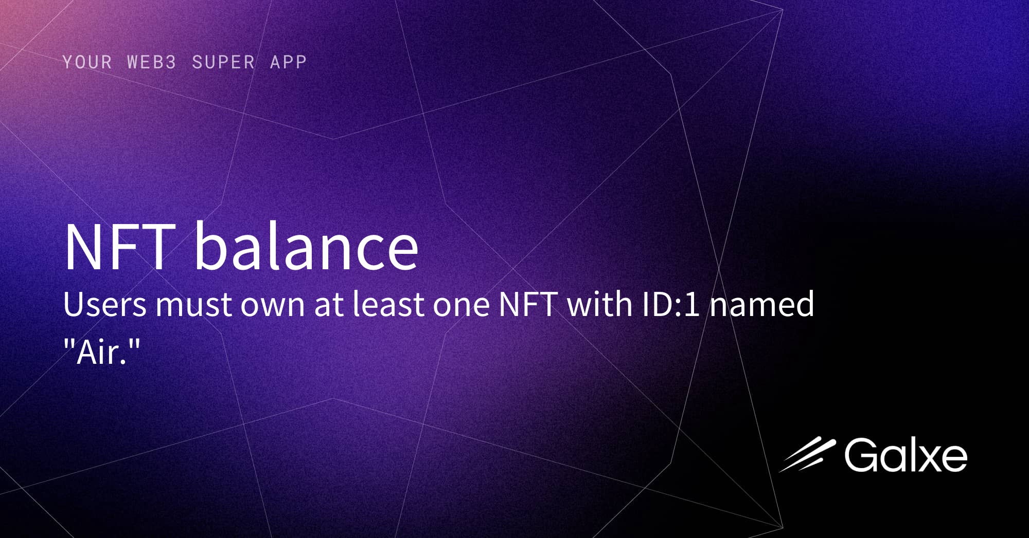 NFT balance Credential | Galxe