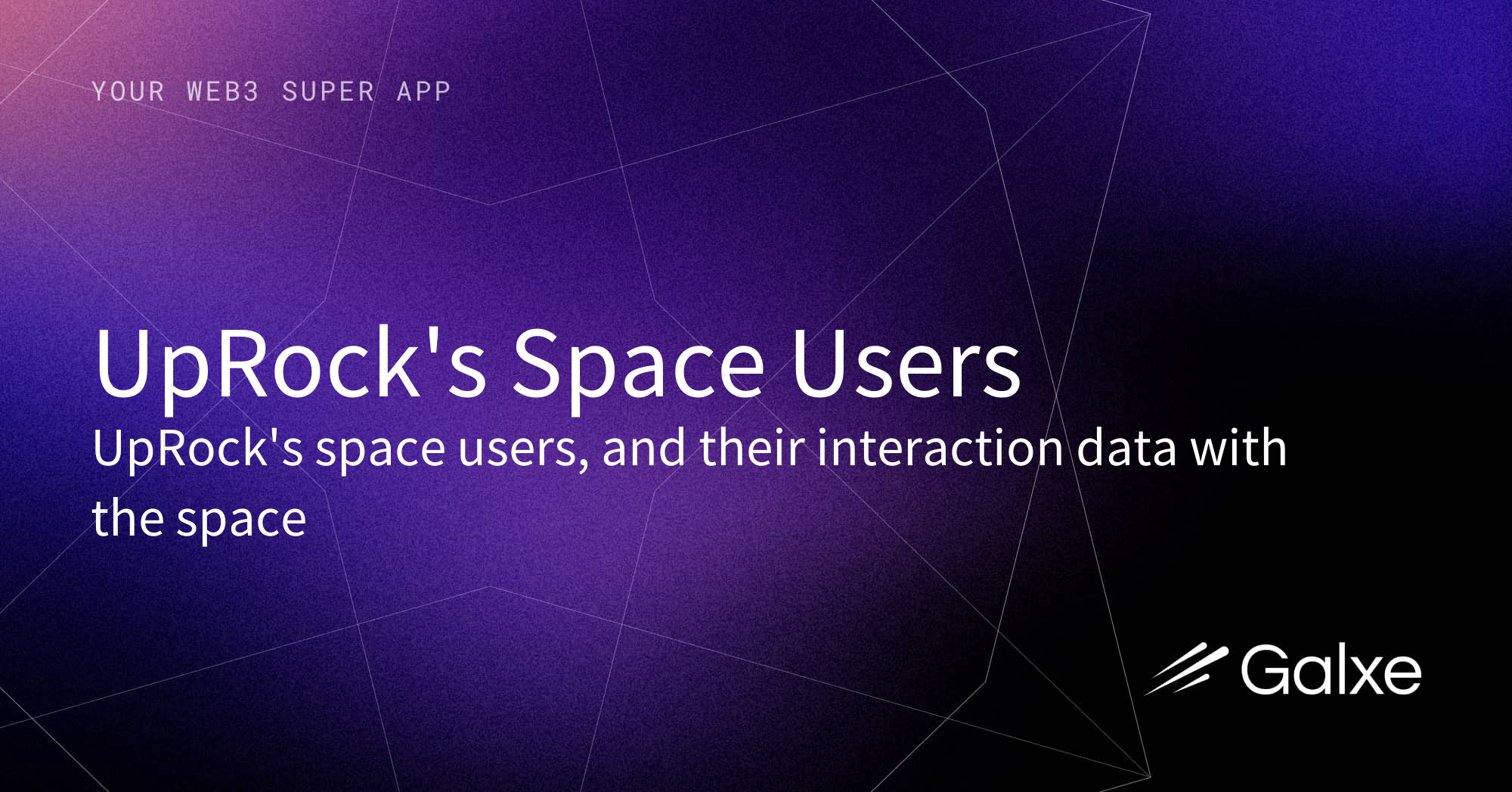 UpRock's Space Users Credential | Galxe