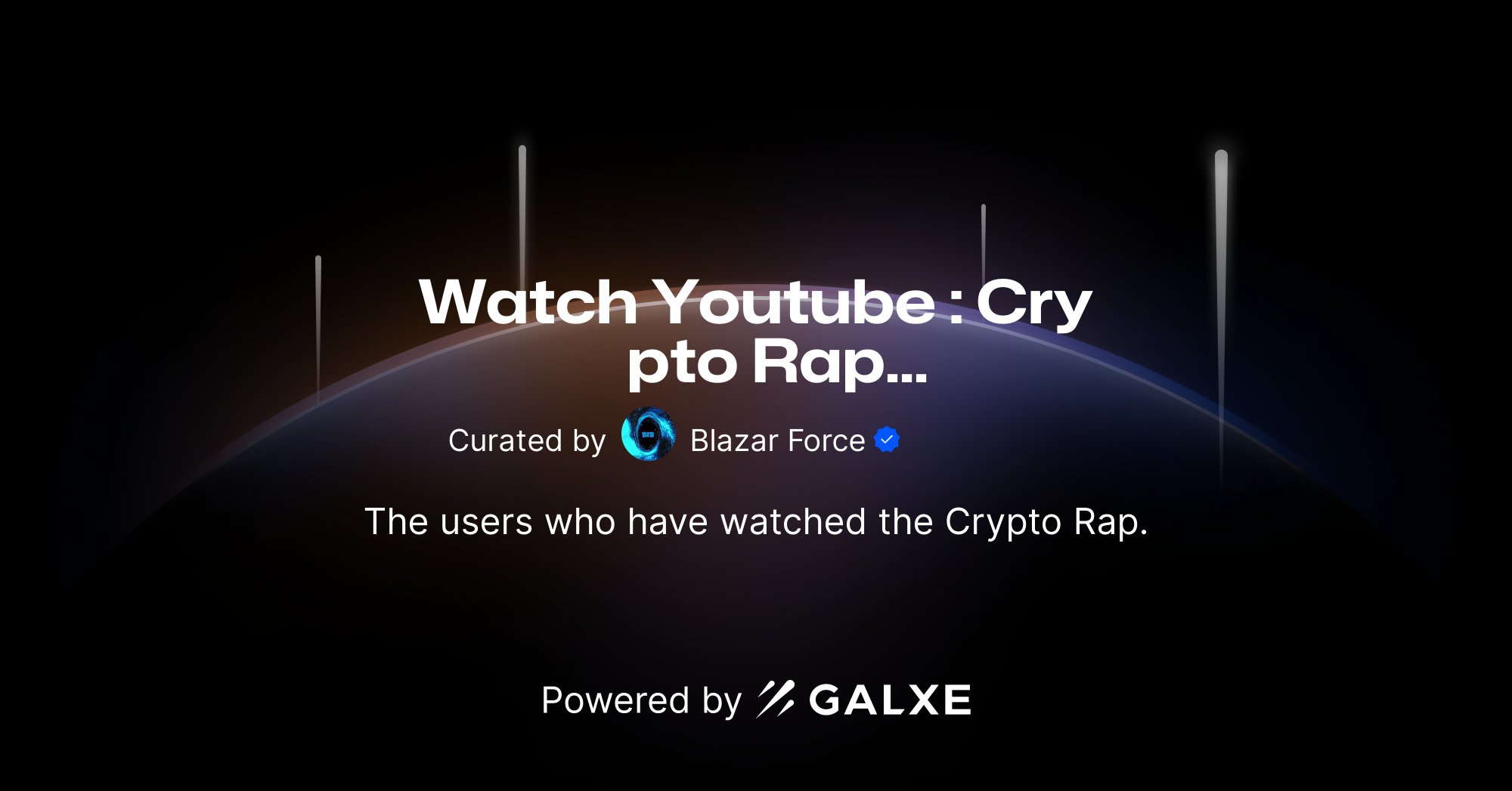 Watch Youtube : Crypto Rap Credential | Galxe