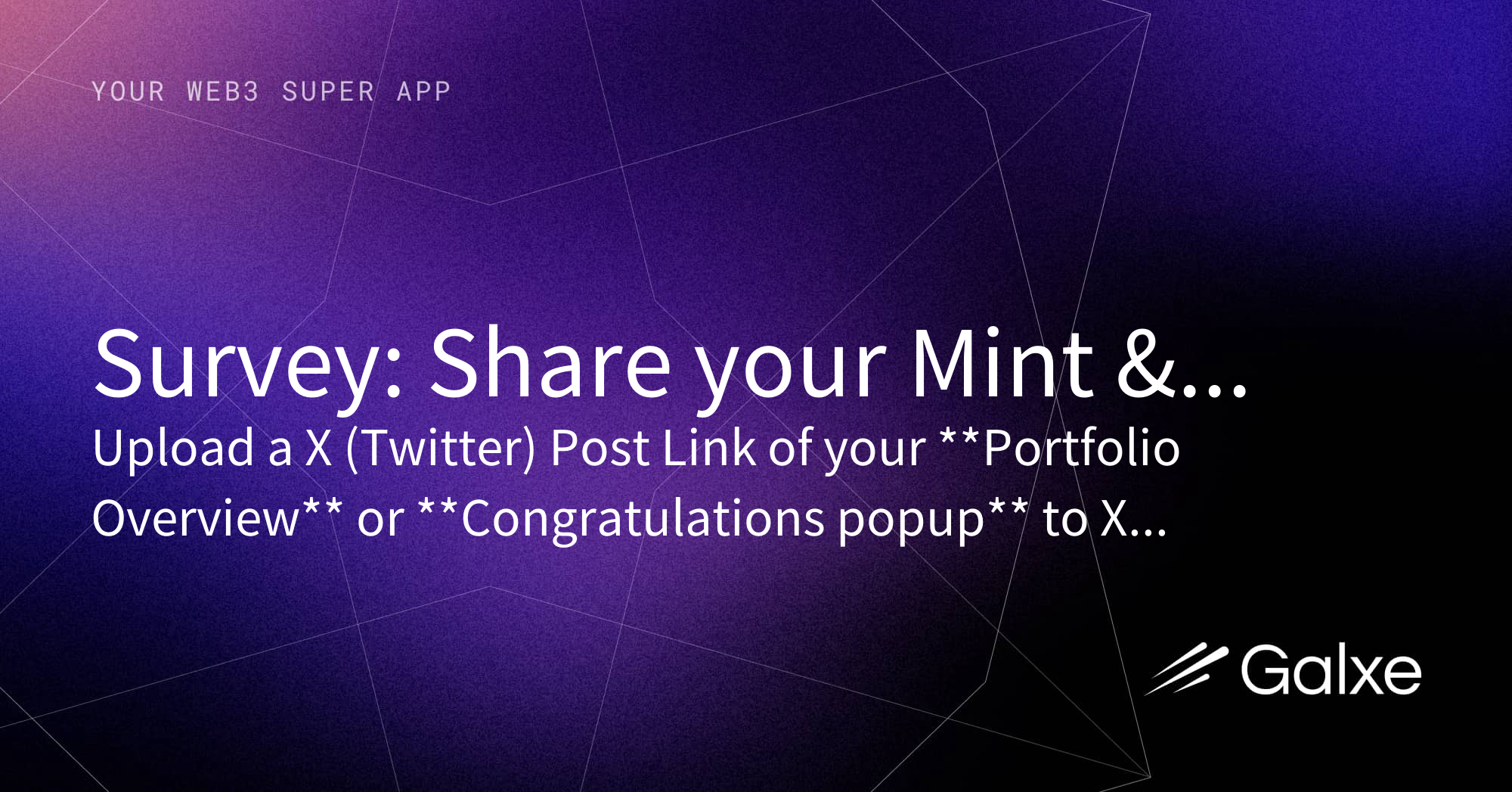 Survey: Share your Mint & redeem proof! Credential | Galxe