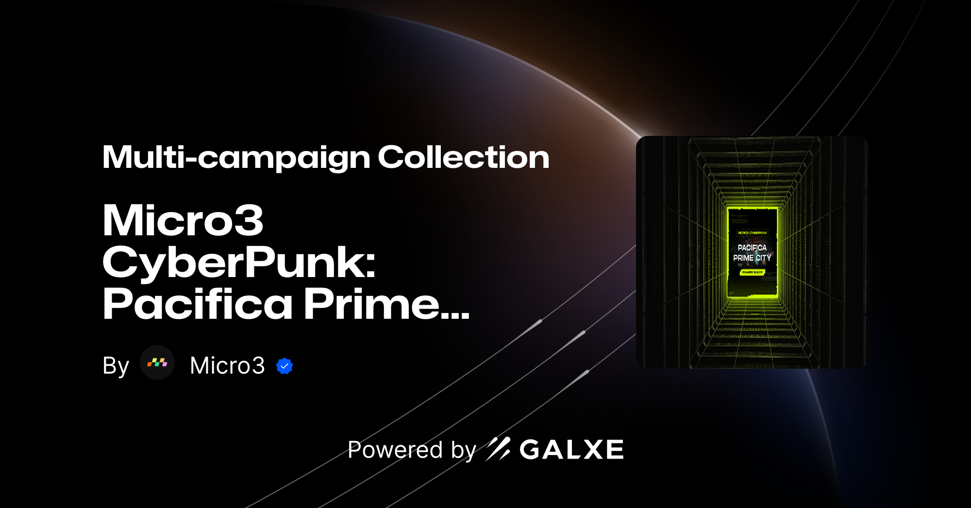 Micro3 CyberPunk: Pacifica Prime City by Micro3 | Galxe Quest