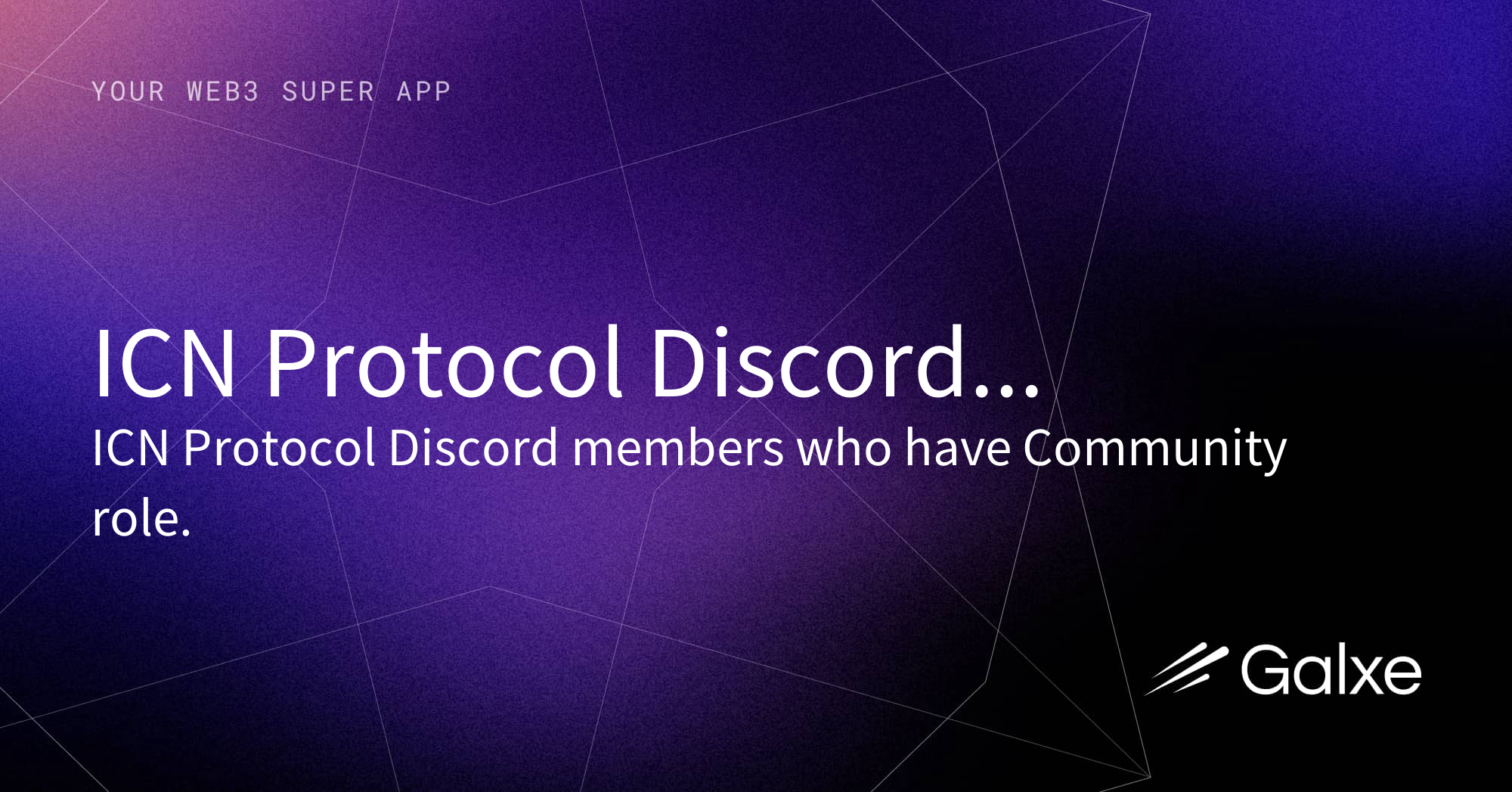 ICN Protocol Discord Community Credential | Galxe