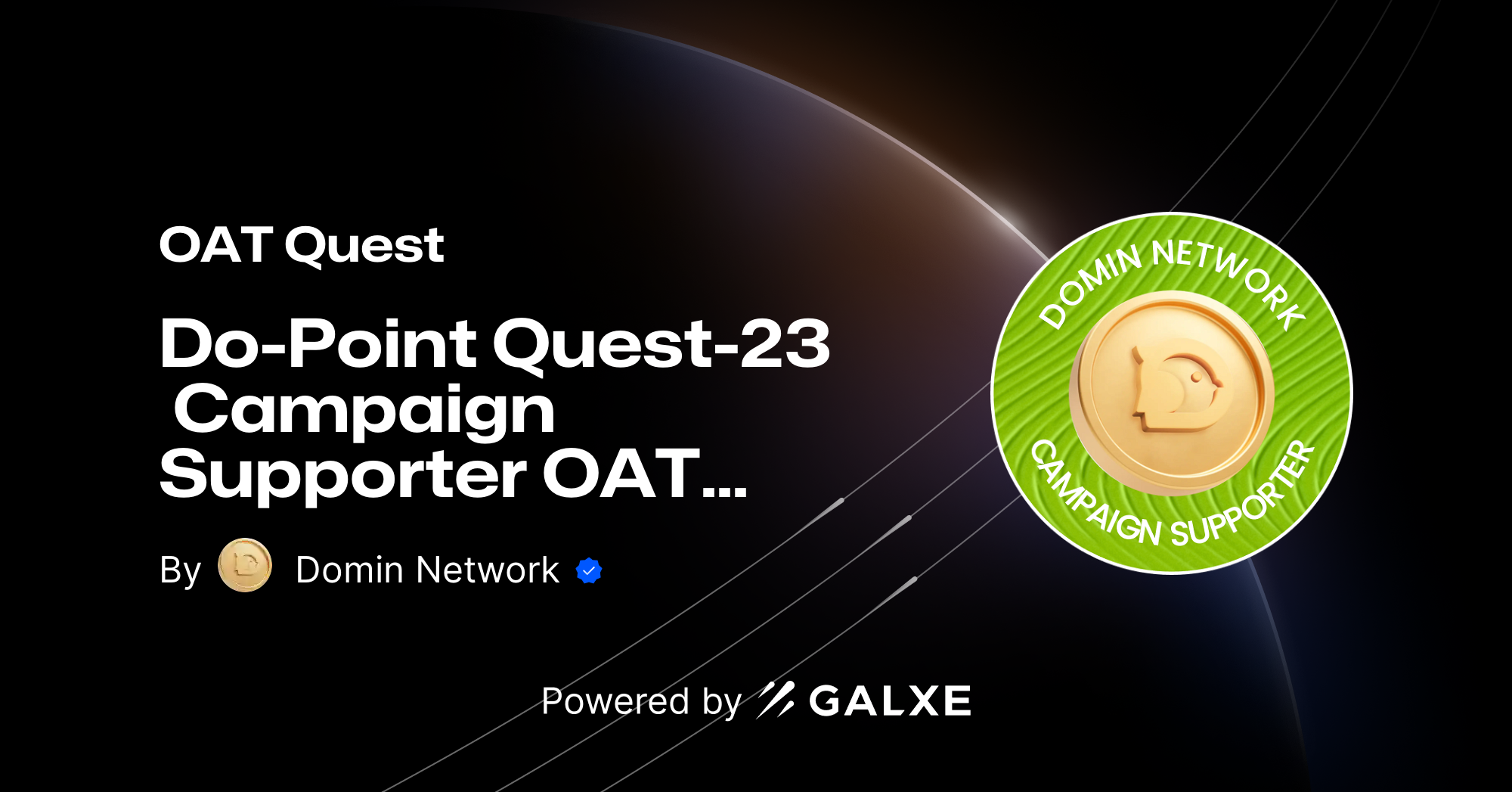 Do-Point Quest-23 🚀 Campaign Supporter OAT by Domin Network | Galxe Quest