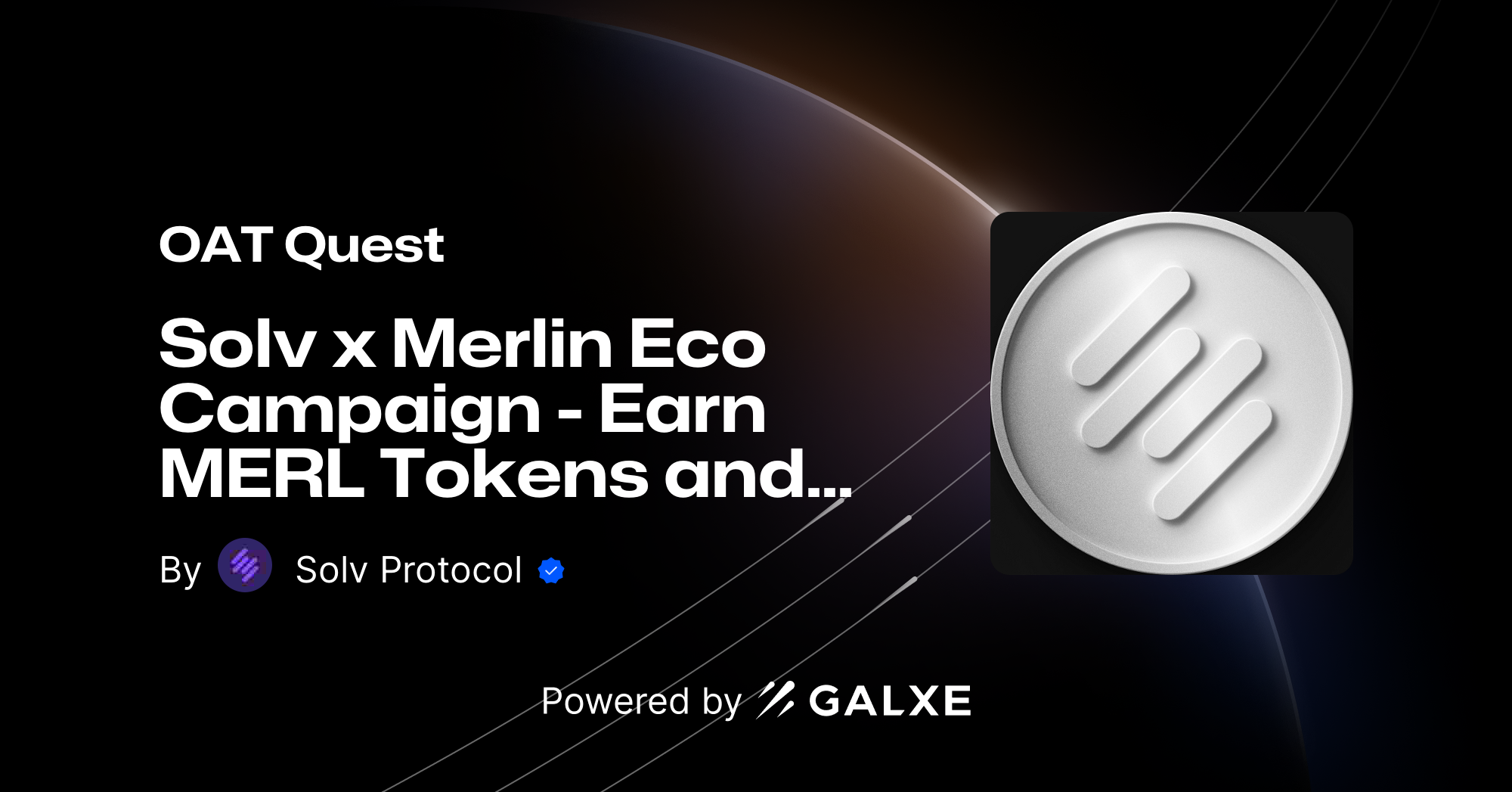Solv x Merlin Eco Campaign - Earn MERL Tokens and Solv Points! by Solv Protocol | Galxe Quest