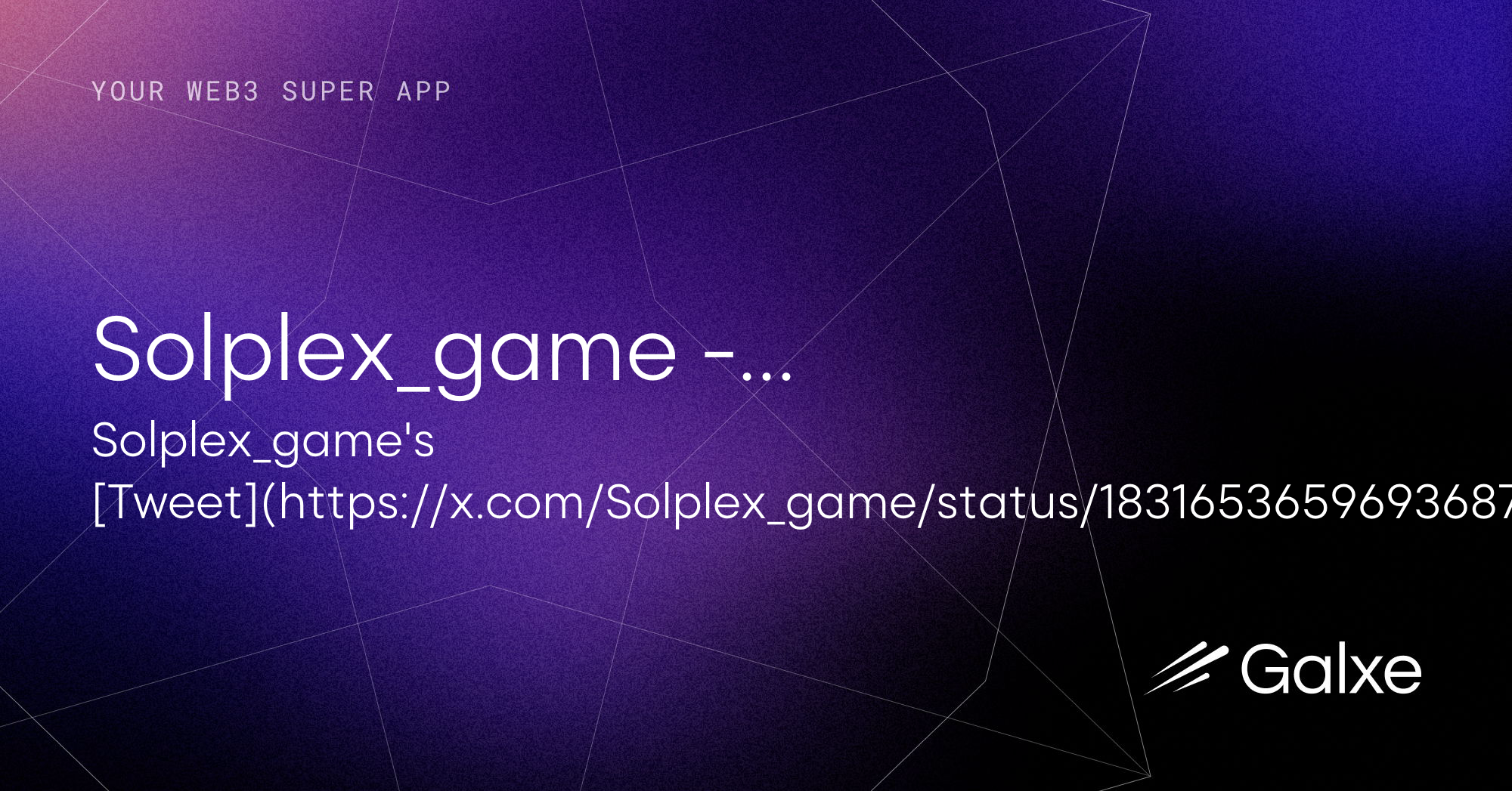 Solplex_game - X Quoters & Mention 1 friend - Tweet 1831653659693687092 ...