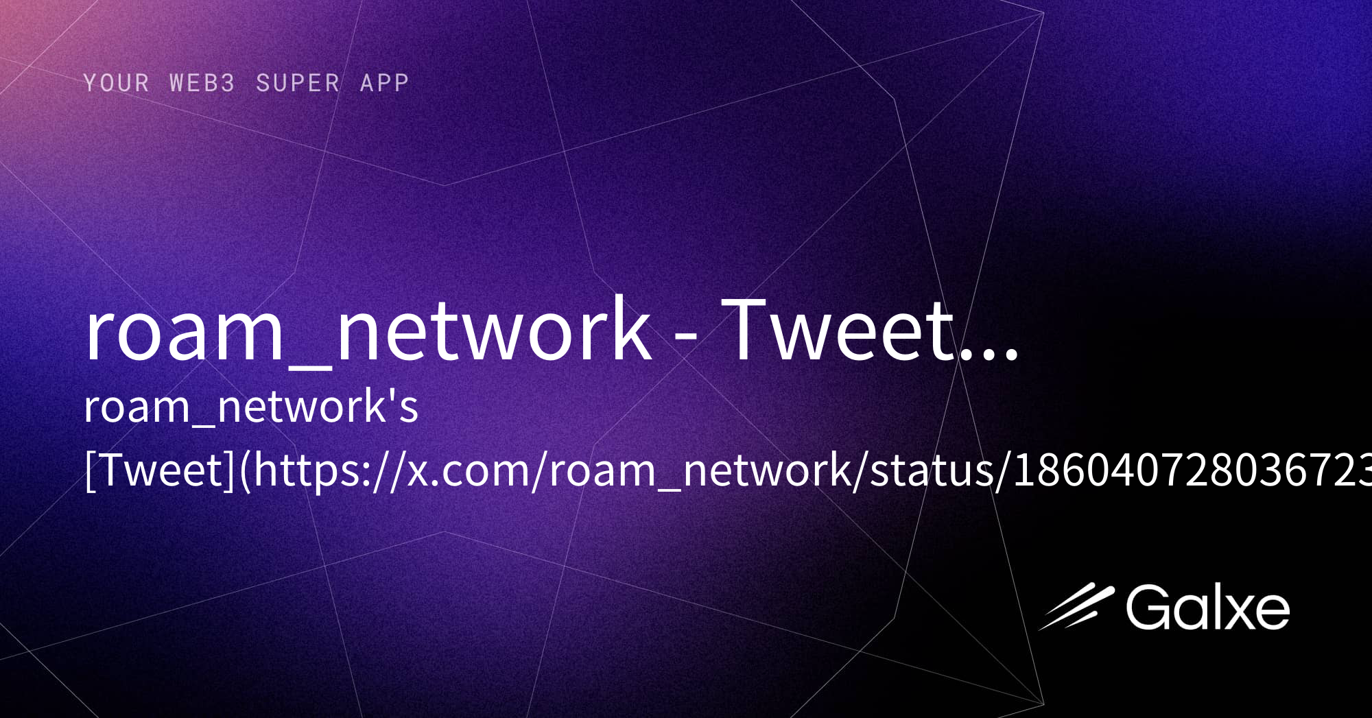roam_network - Tweet Retweeters - Tweet 1860407280367235136 Credential ...