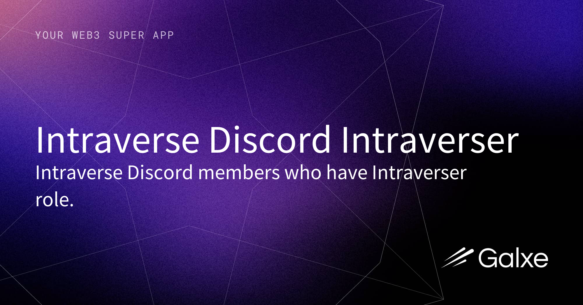 Intraverse Discord Intraverser Credential | Galxe