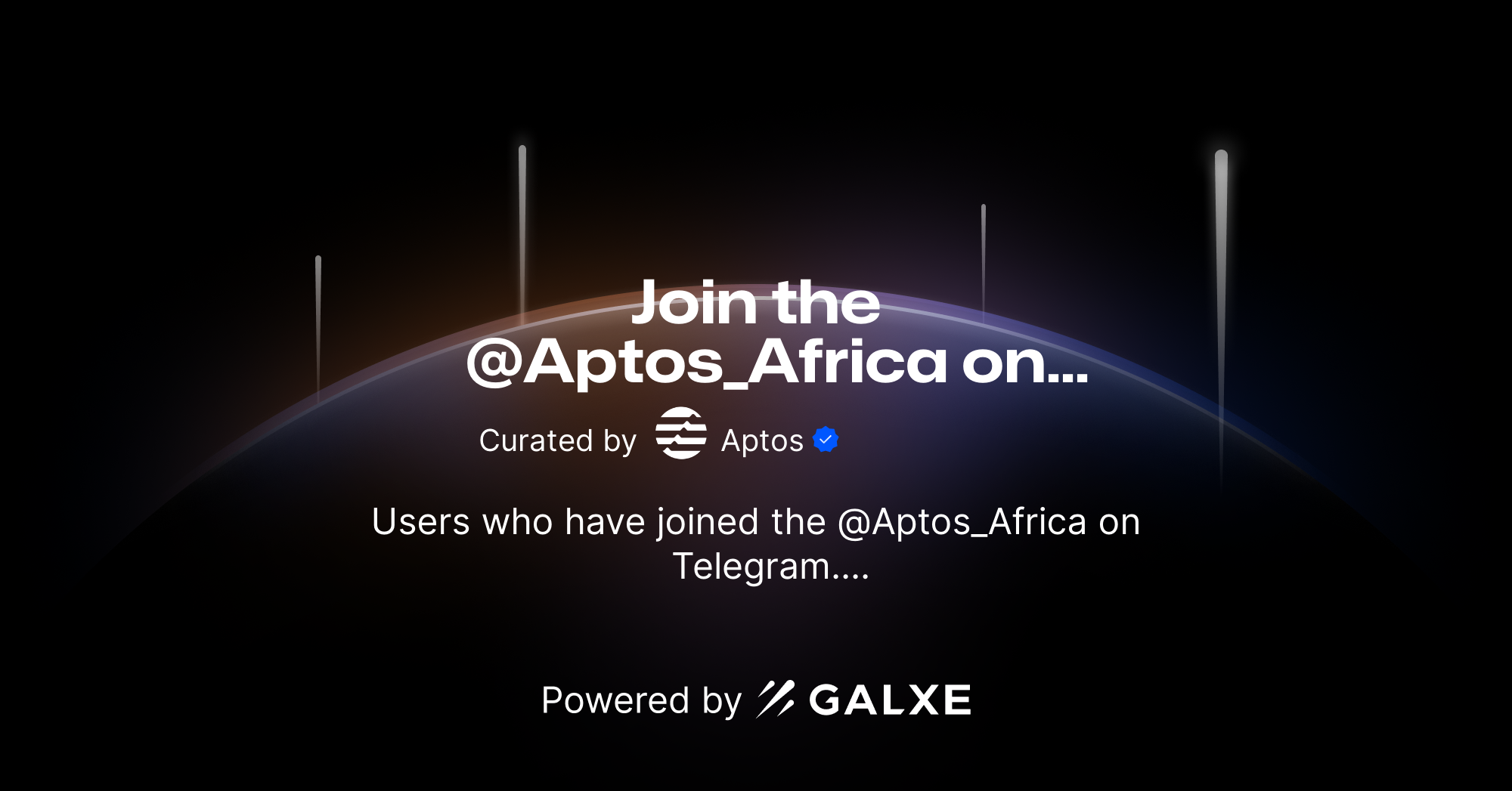 Join the @Aptos_Africa on Telegram Credential | Galxe