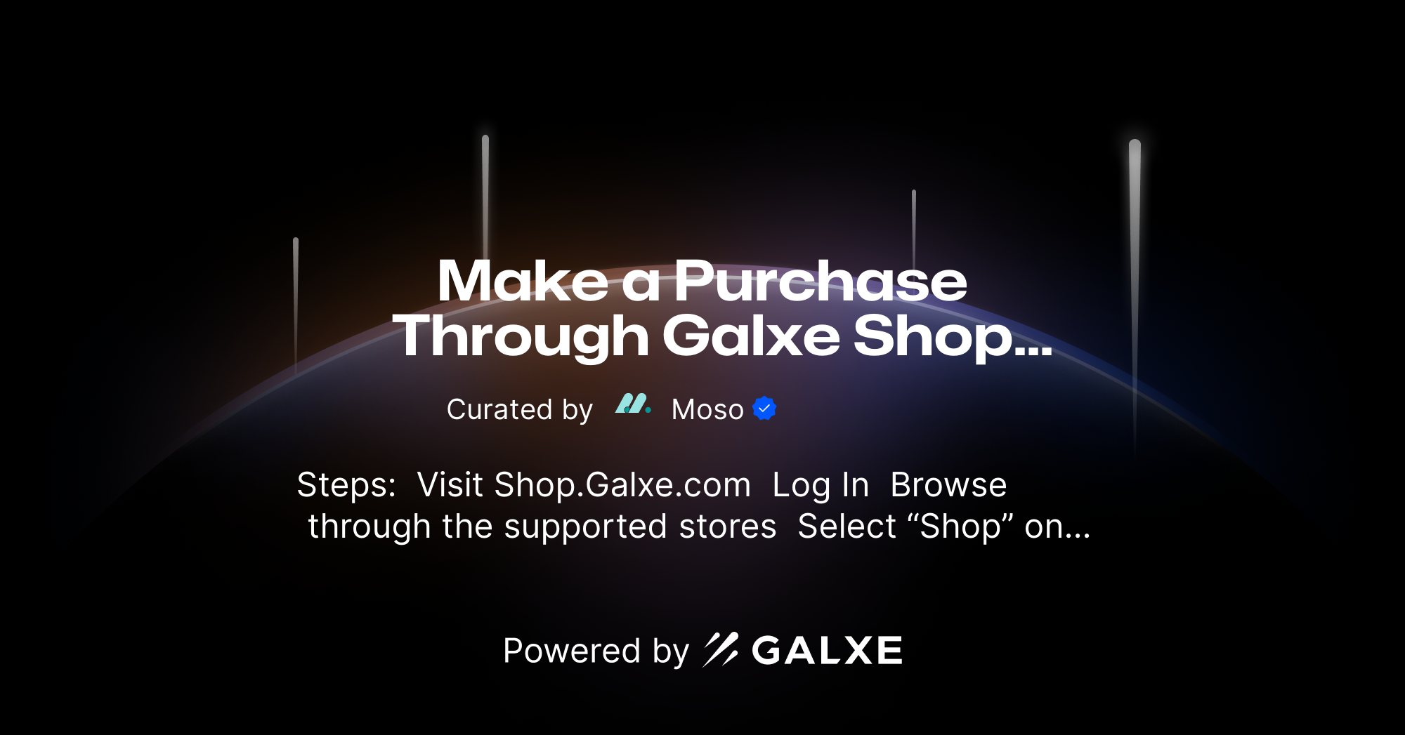 Make a Purchase Through Galxe Shop with 100% Back! Credential | Galxe