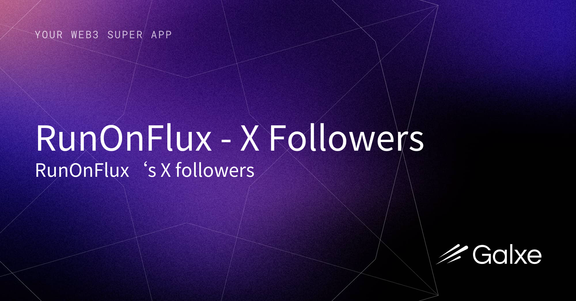 RunOnFlux - Twitter Followers Credential | Galxe