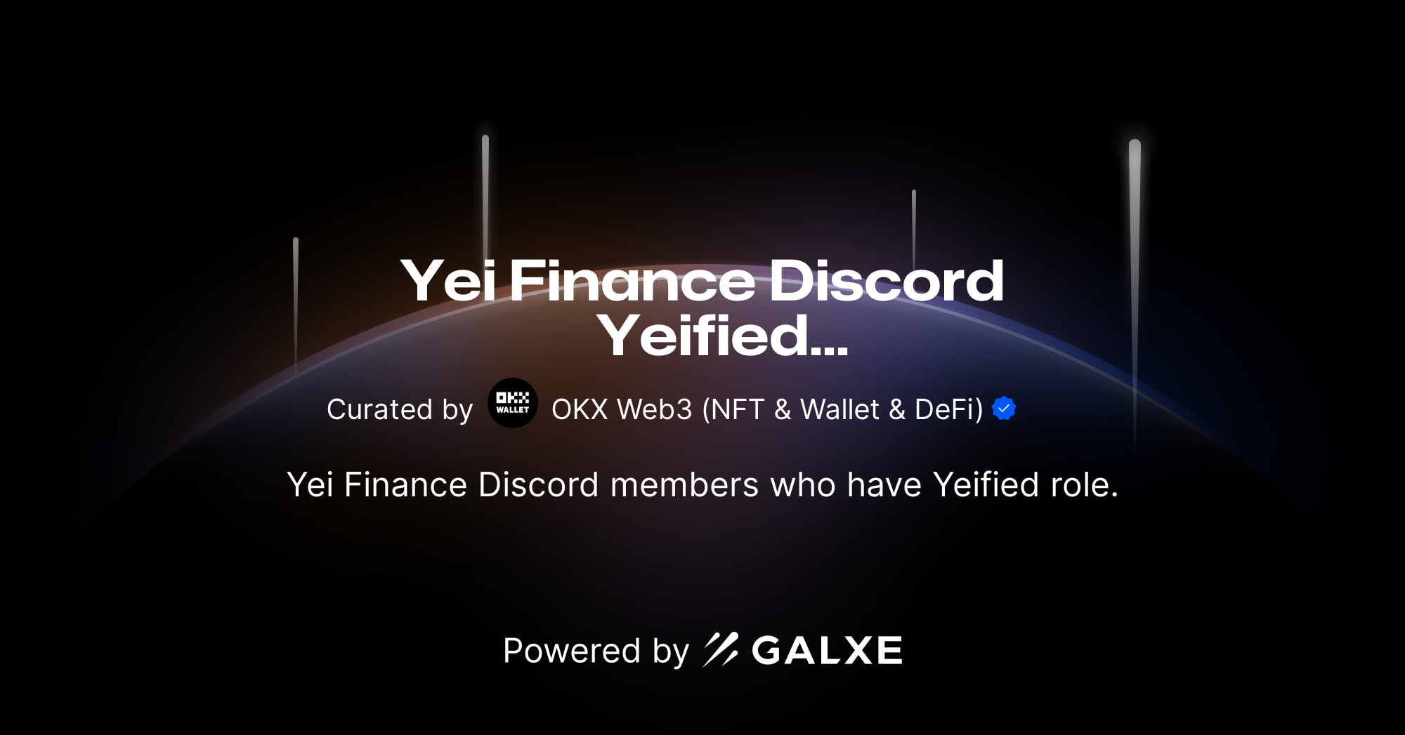Yei Finance Discord Yeified Credential | Galxe