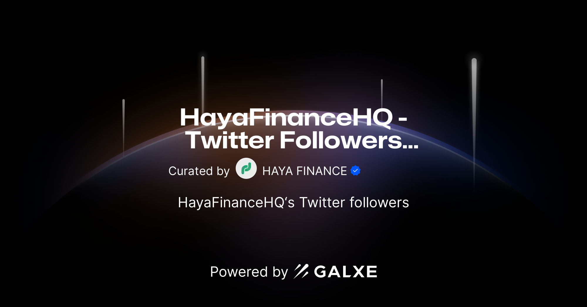 HayaFinanceHQ - X Followers Credential | Galxe