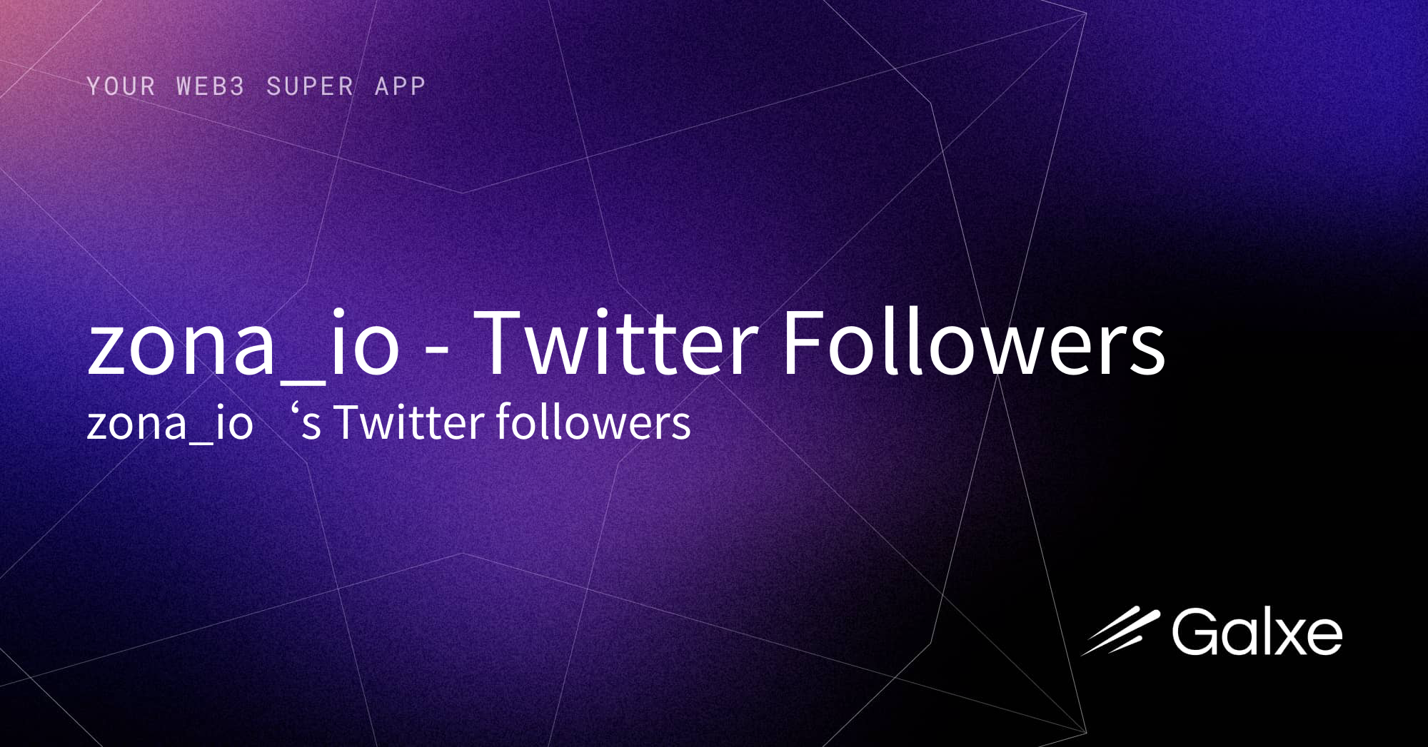 zona_io - X Followers Credential | Galxe