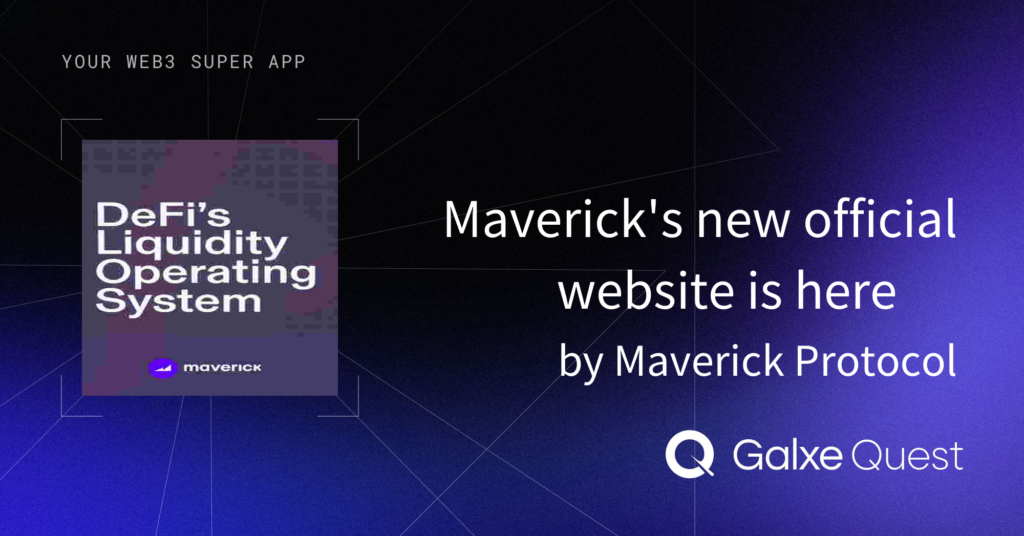 Maverick's new official website is here 🟣 by Maverick Protocol | Galxe Quest