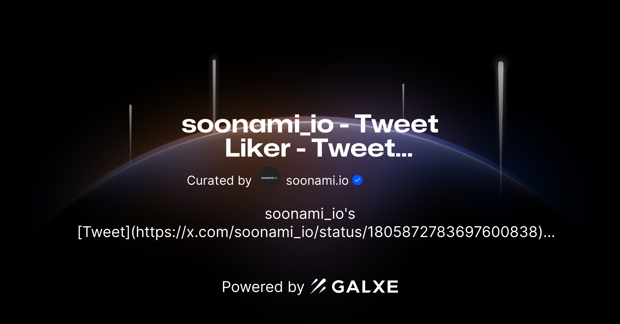 soonami_io - Tweet Liker - Tweet 1805872783697600838 Credential | Galxe