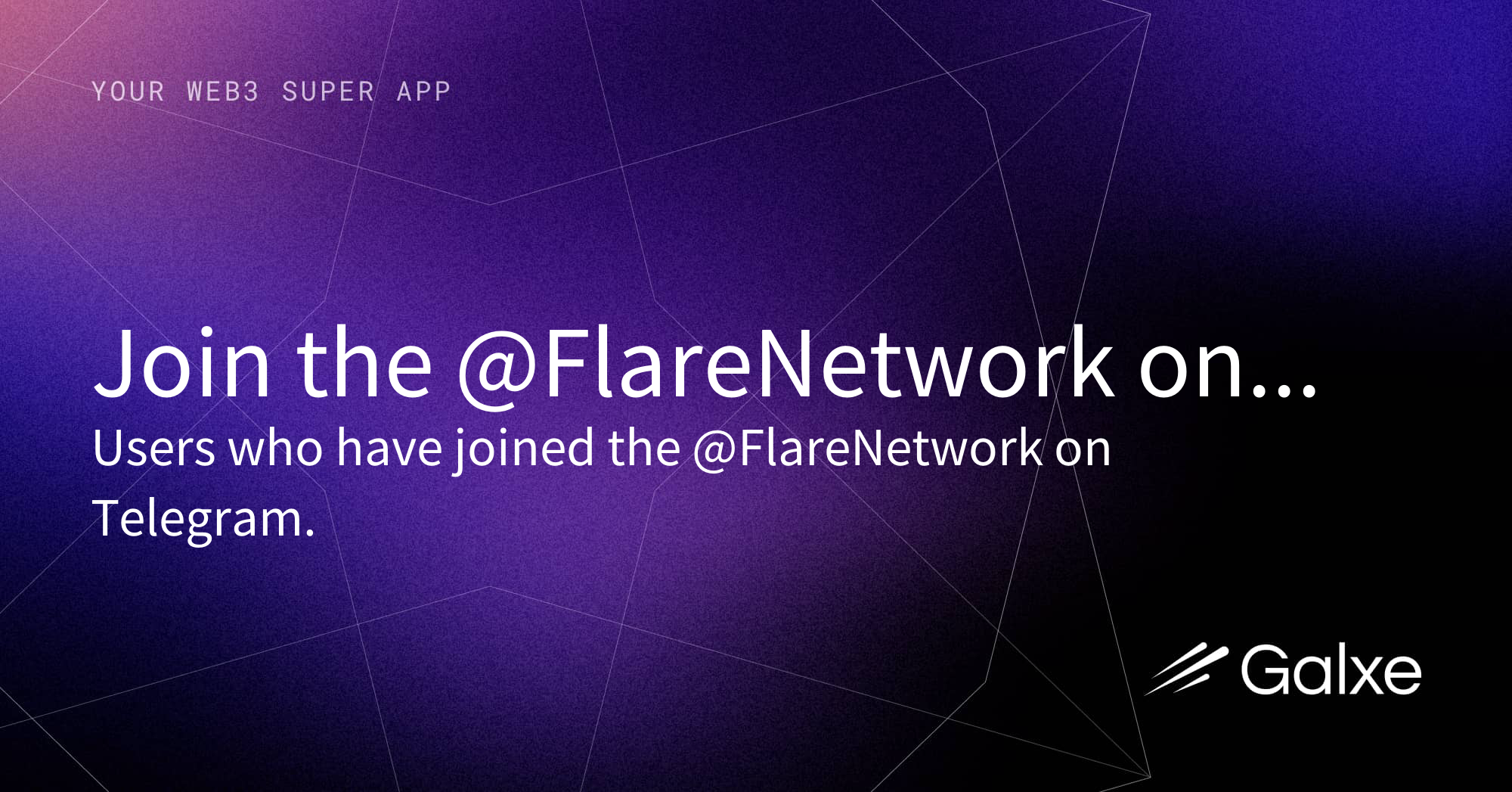 Join the @FlareNetwork on Telegram Credential | Galxe