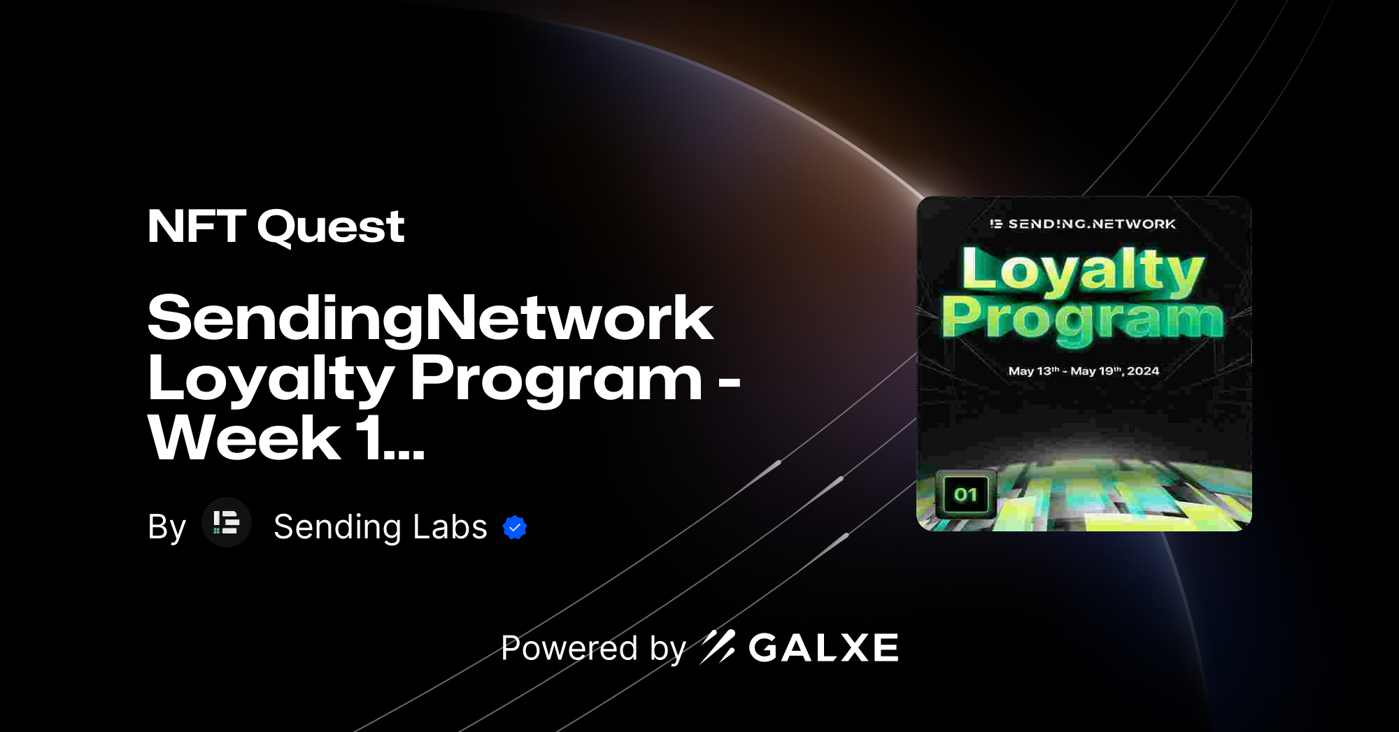 SendingNetwork Loyalty Program - Week 1 by Sending Labs | Galxe Quest