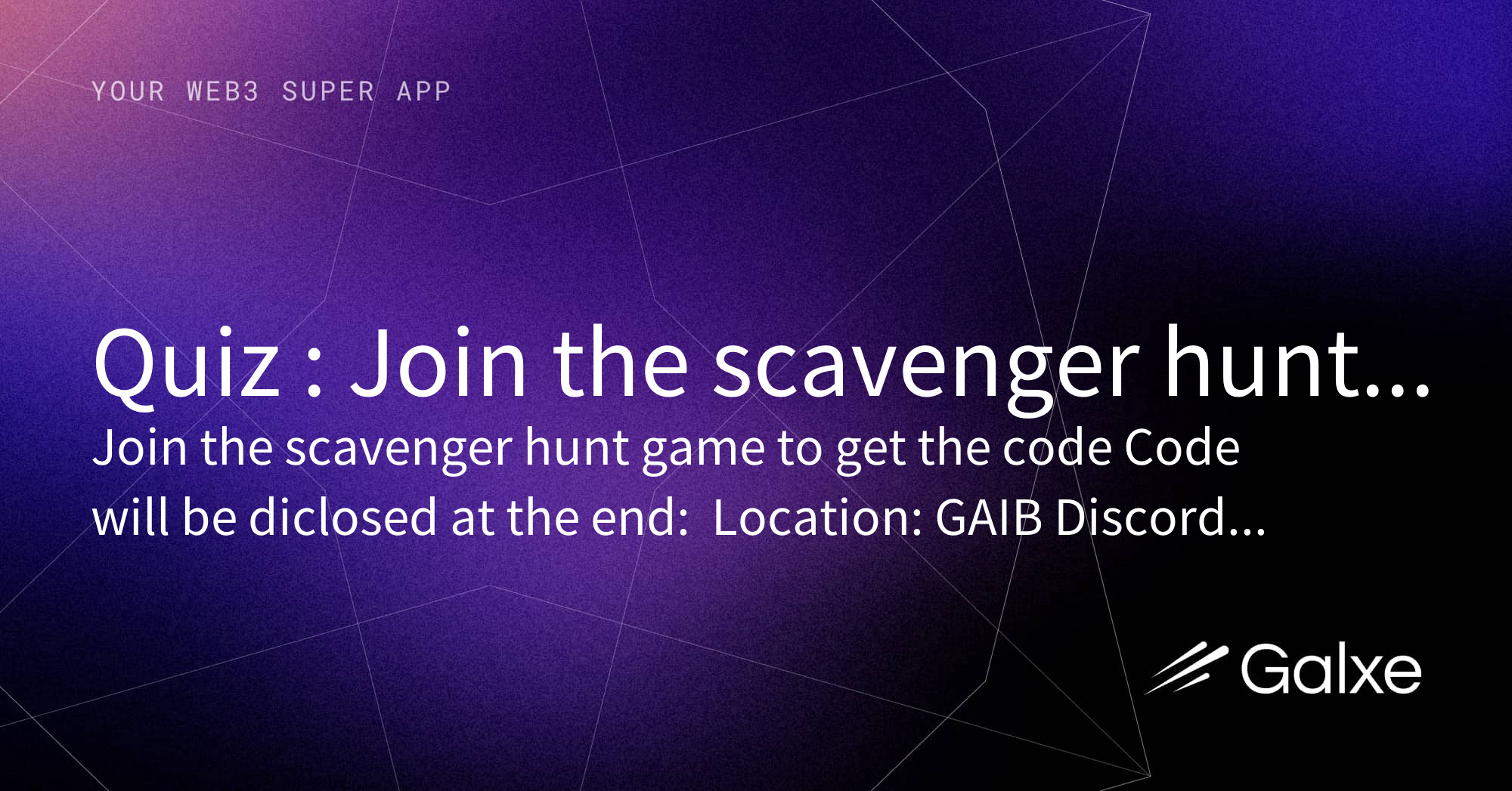 Quiz : Join the scavenger hunt game to get the code at 2:30PM UTC, May ...