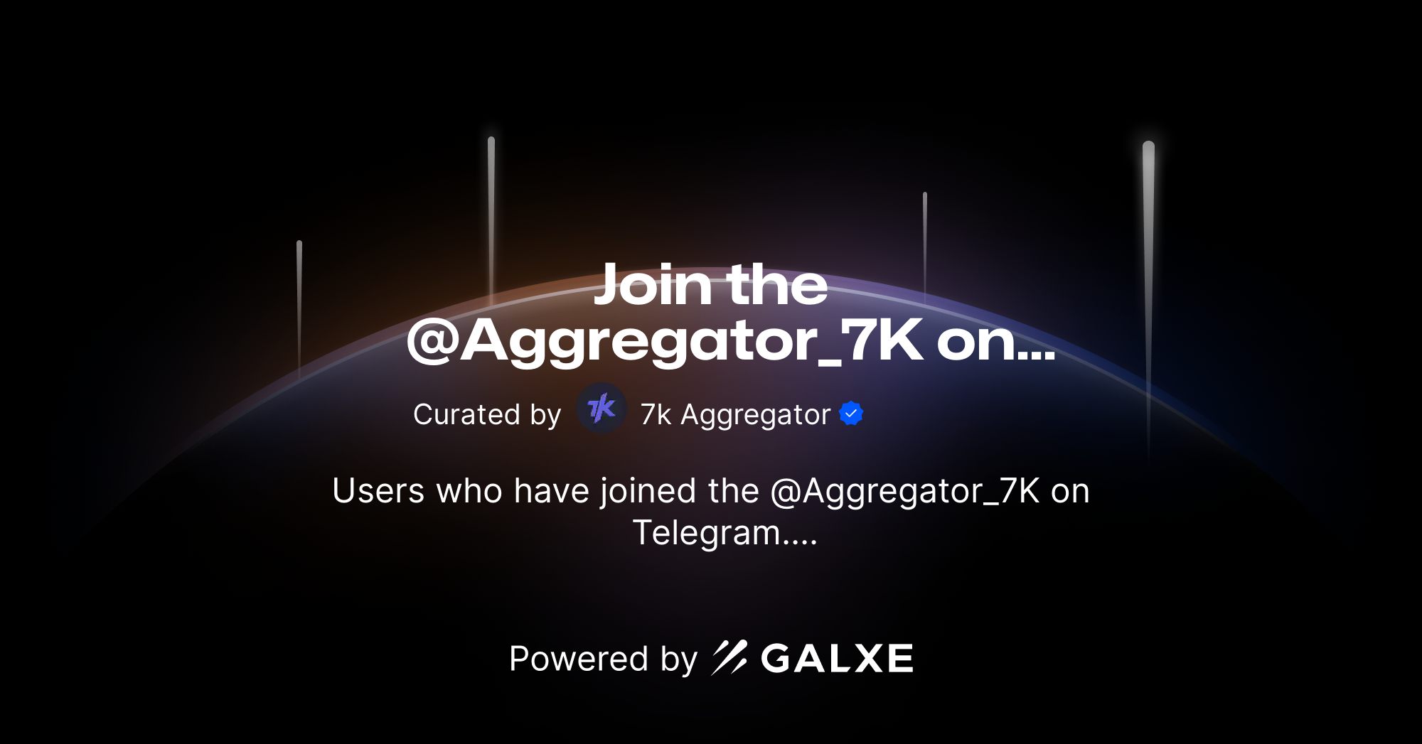 Join the @Aggregator_7K on Telegram Credential | Galxe