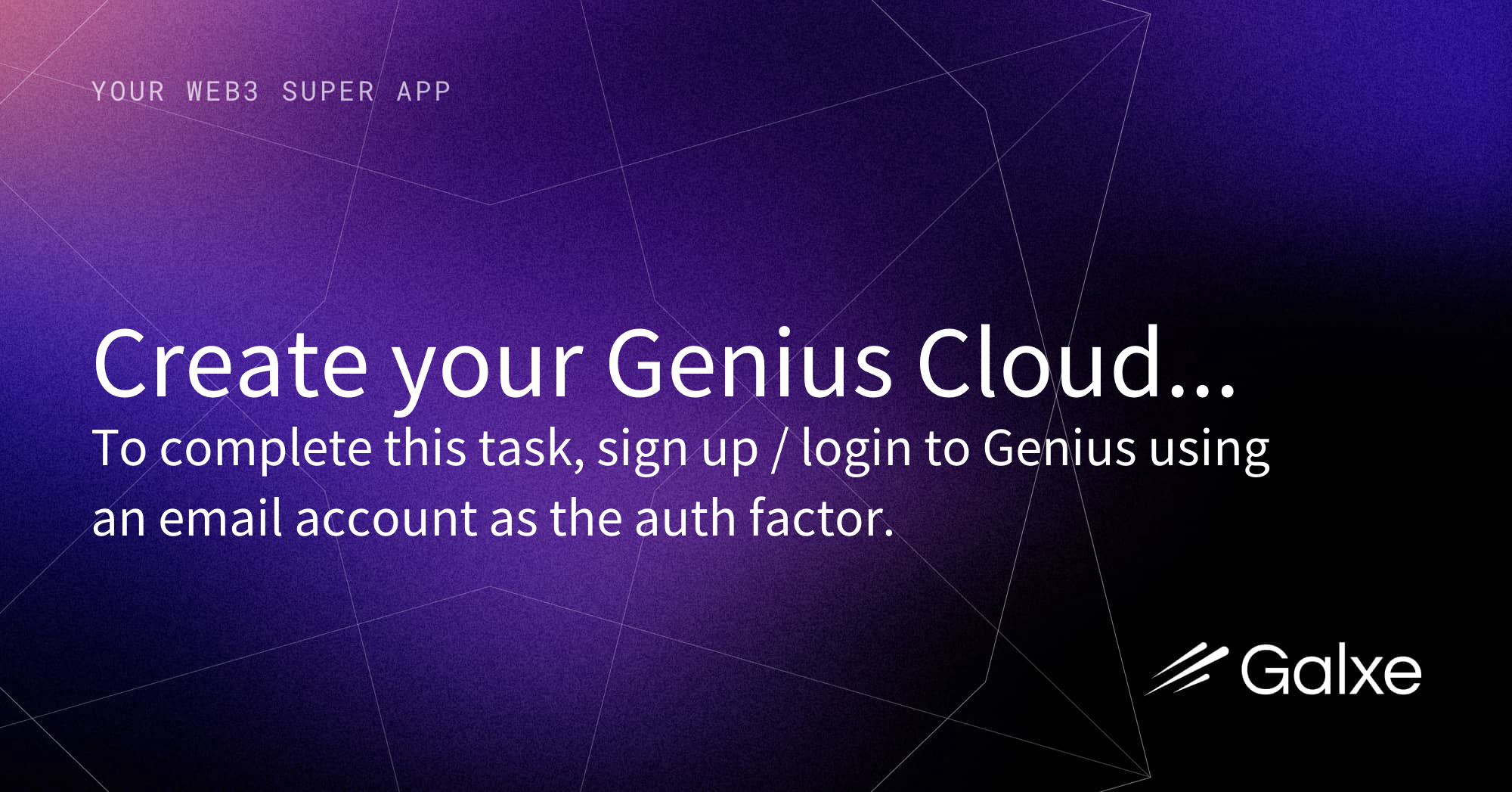 Create your Genius Cloud Wallet Credential | Galxe
