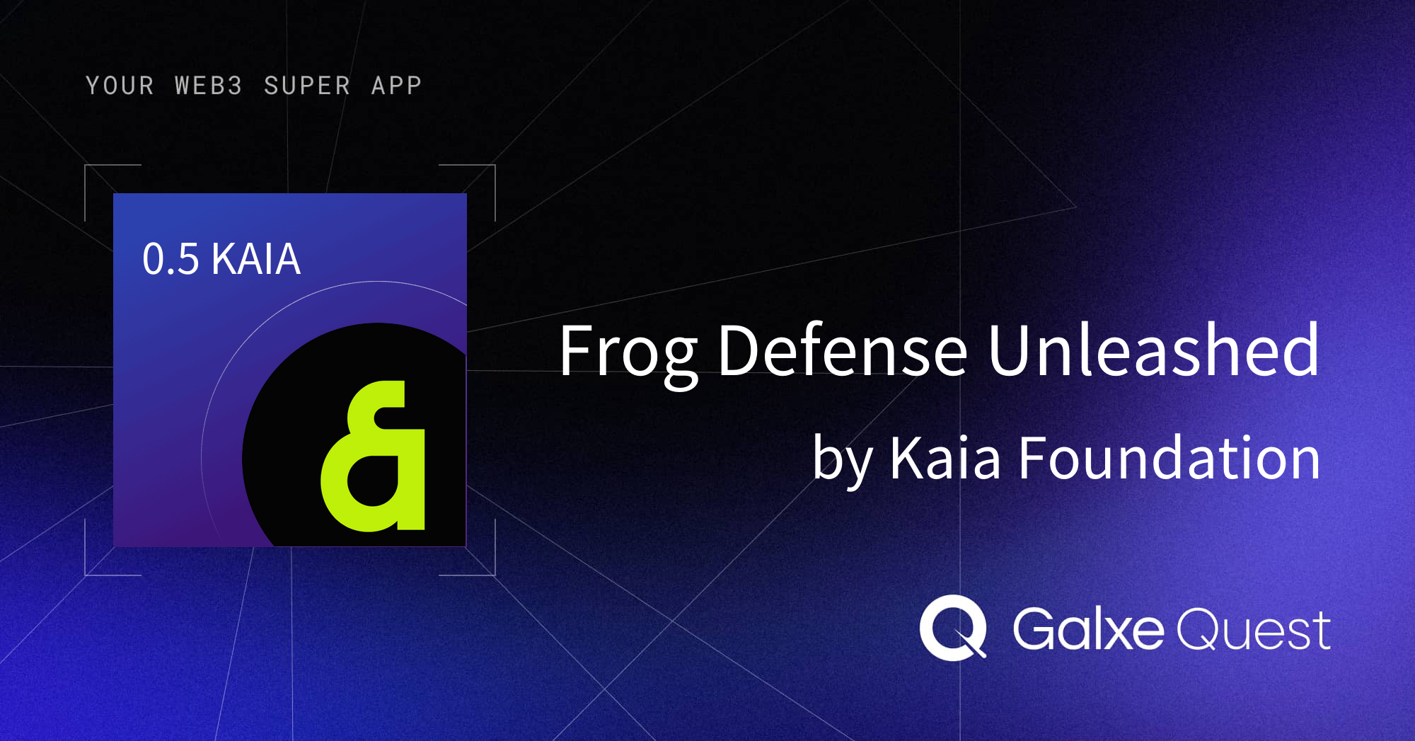 Frog Defense Unleashed by Kaia Foundation | Galxe Quest