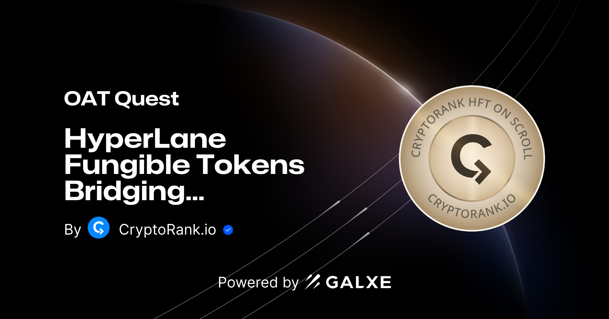 HyperLane Fungible Tokens Bridging Campaign on Scroll by CryptoRank! by CryptoRank.io | Galxe Quest