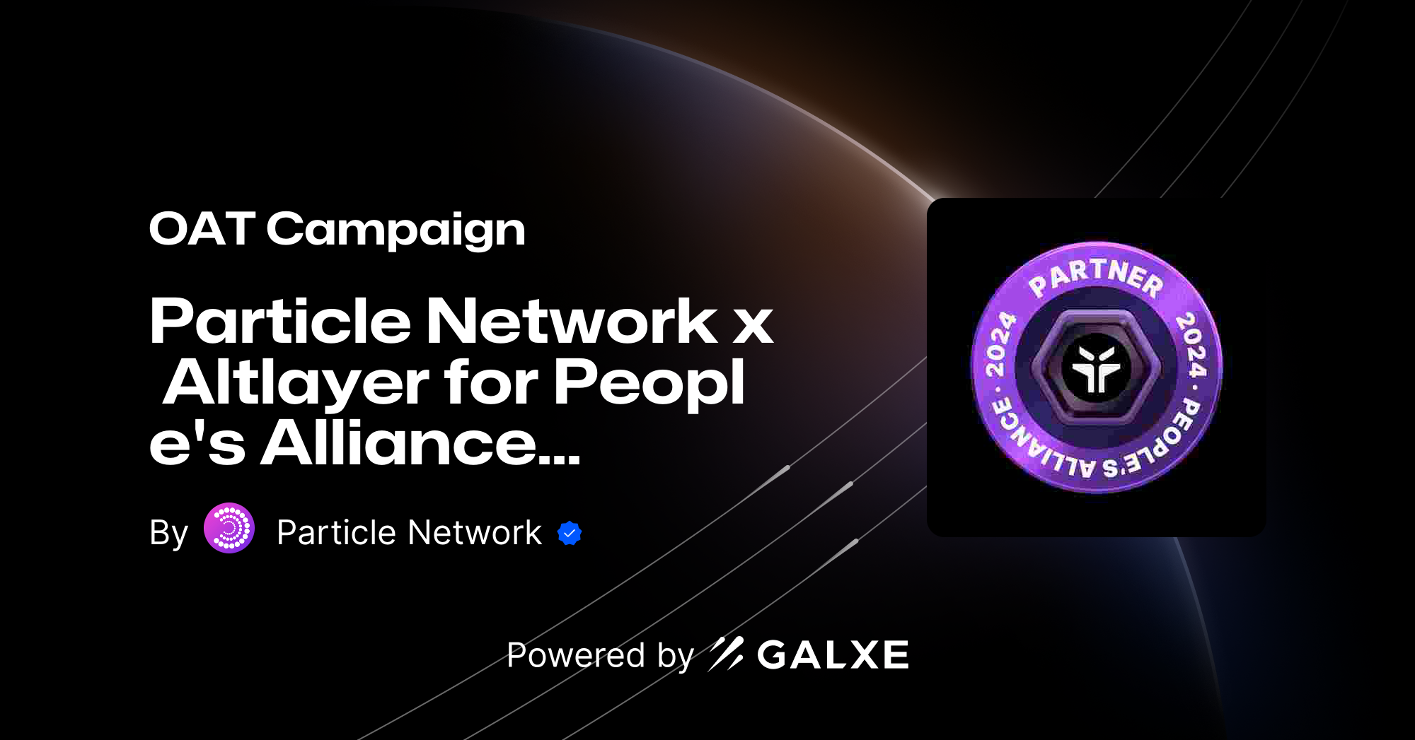 Particle Network x Altlayer for People's Alliance by Particle Network | Galxe Quest