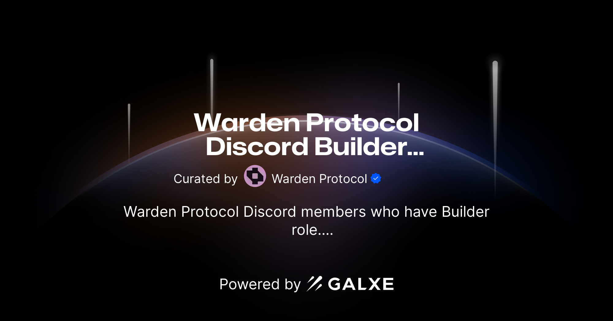 Warden Protocol Discord Builder Credential | Galxe
