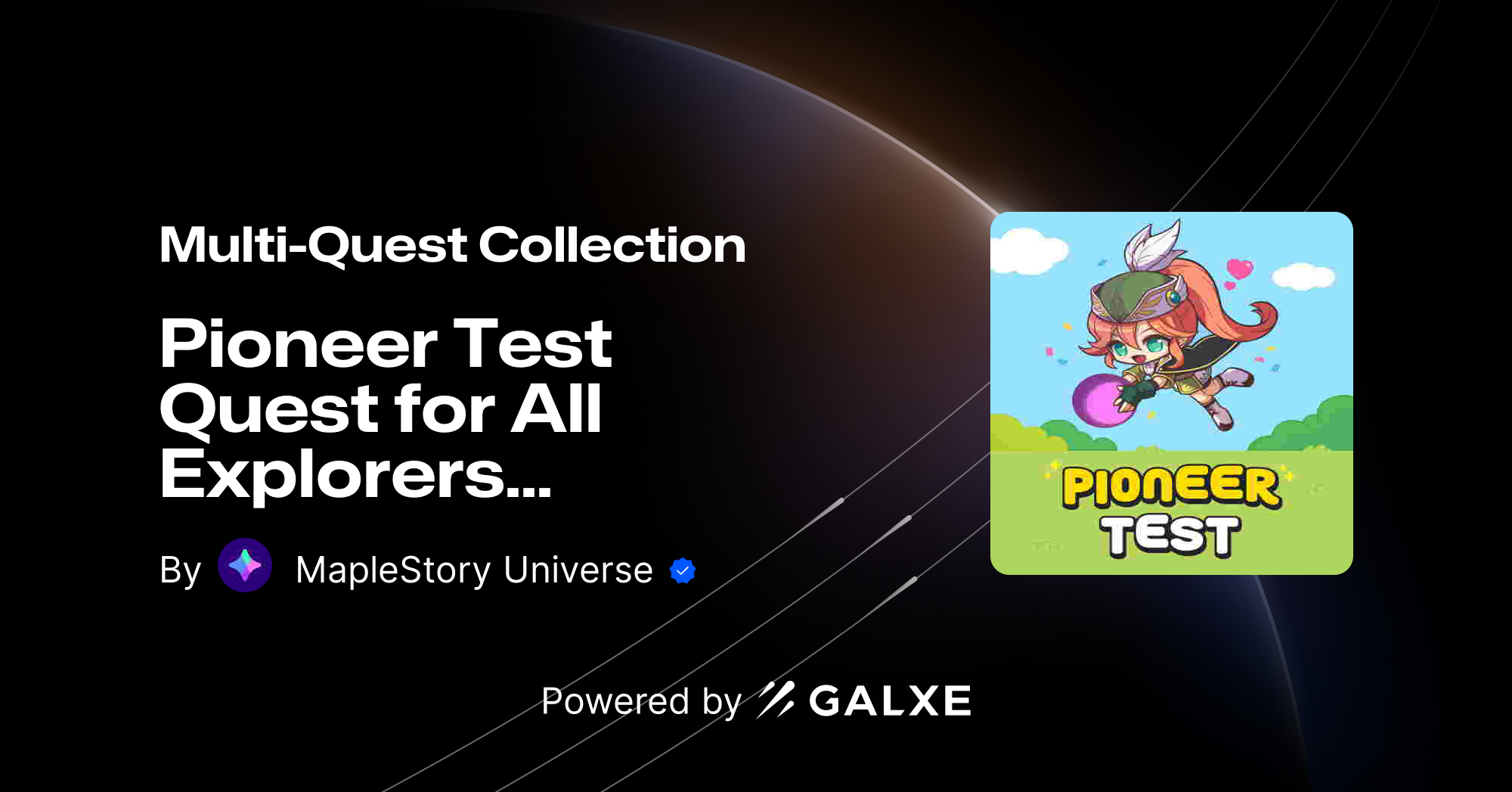 Pioneer Test Quest for All Explorers by MapleStory Universe | Galxe Quest