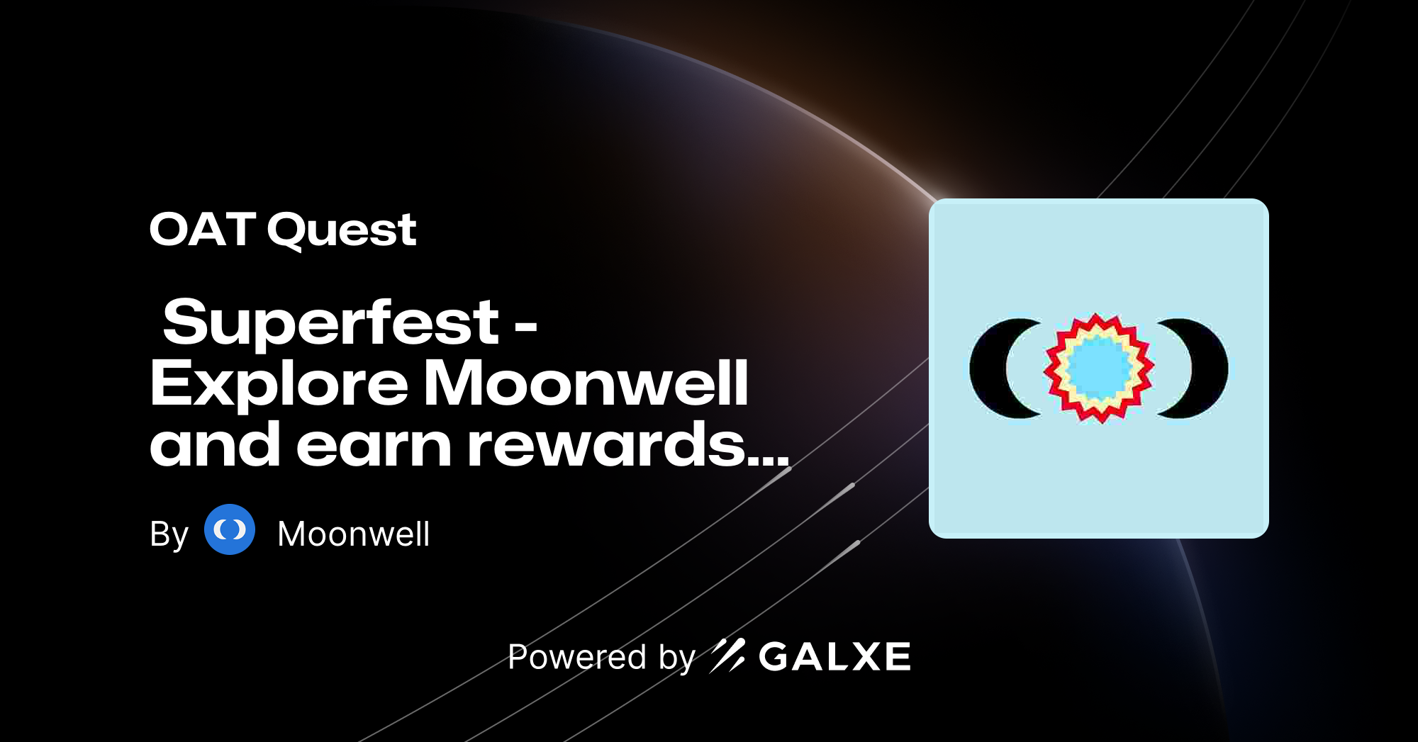 🔴 Superfest - Explore Moonwell and earn rewards by Moonwell | Galxe Quest