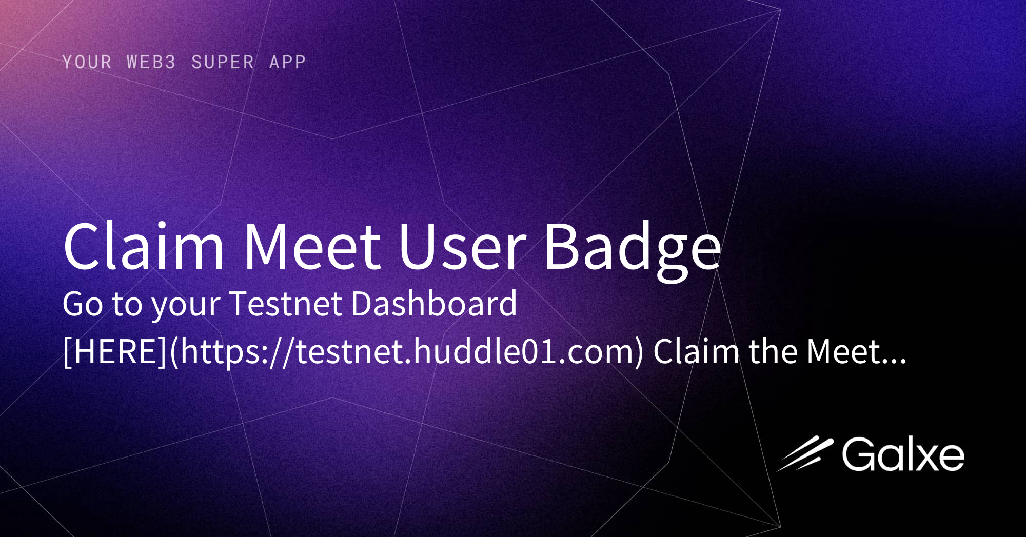 Claim Meet User Badge Credential | Galxe