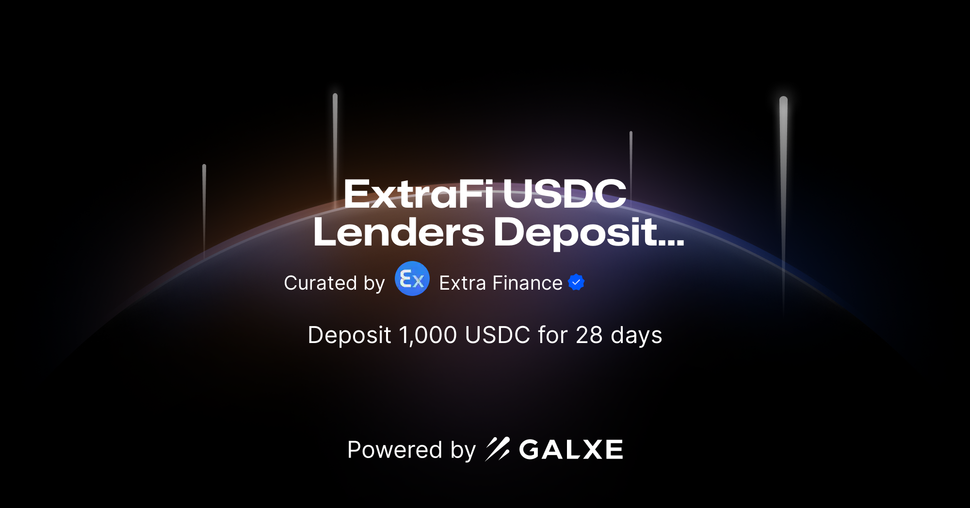 ExtraFi USDC Lenders Deposit $1,000 USDC and more Credential | Galxe