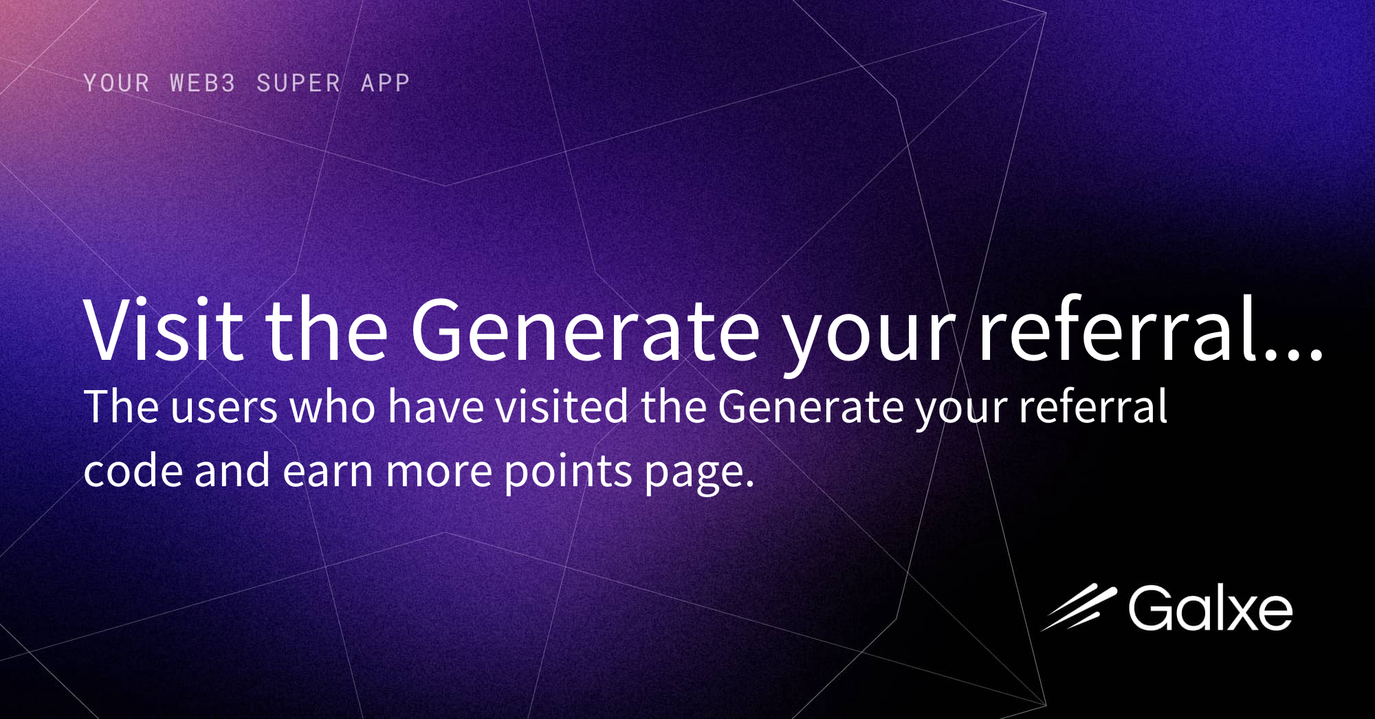 Visit the Generate your referral code and earn more points Credential ...