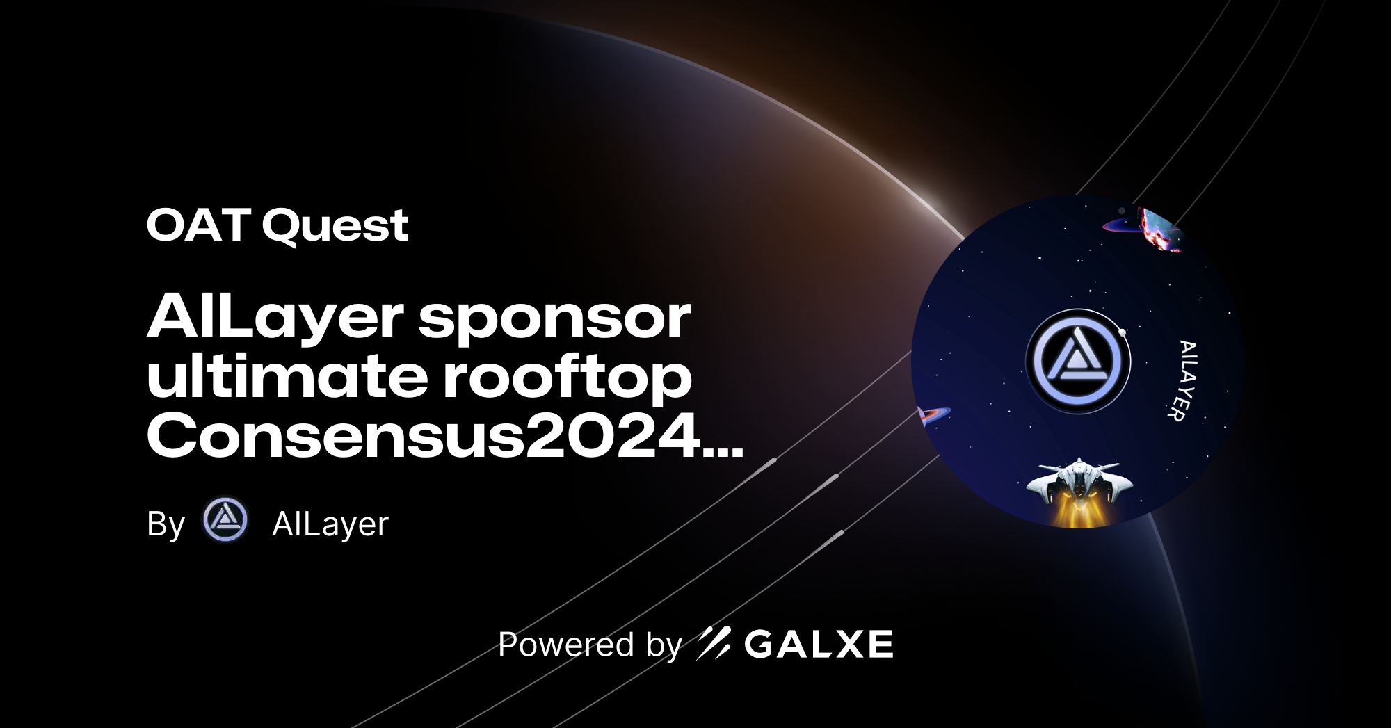 AILayer sponsor ultimate rooftop Consensus2024 After Party by AILayer | Galxe Quest