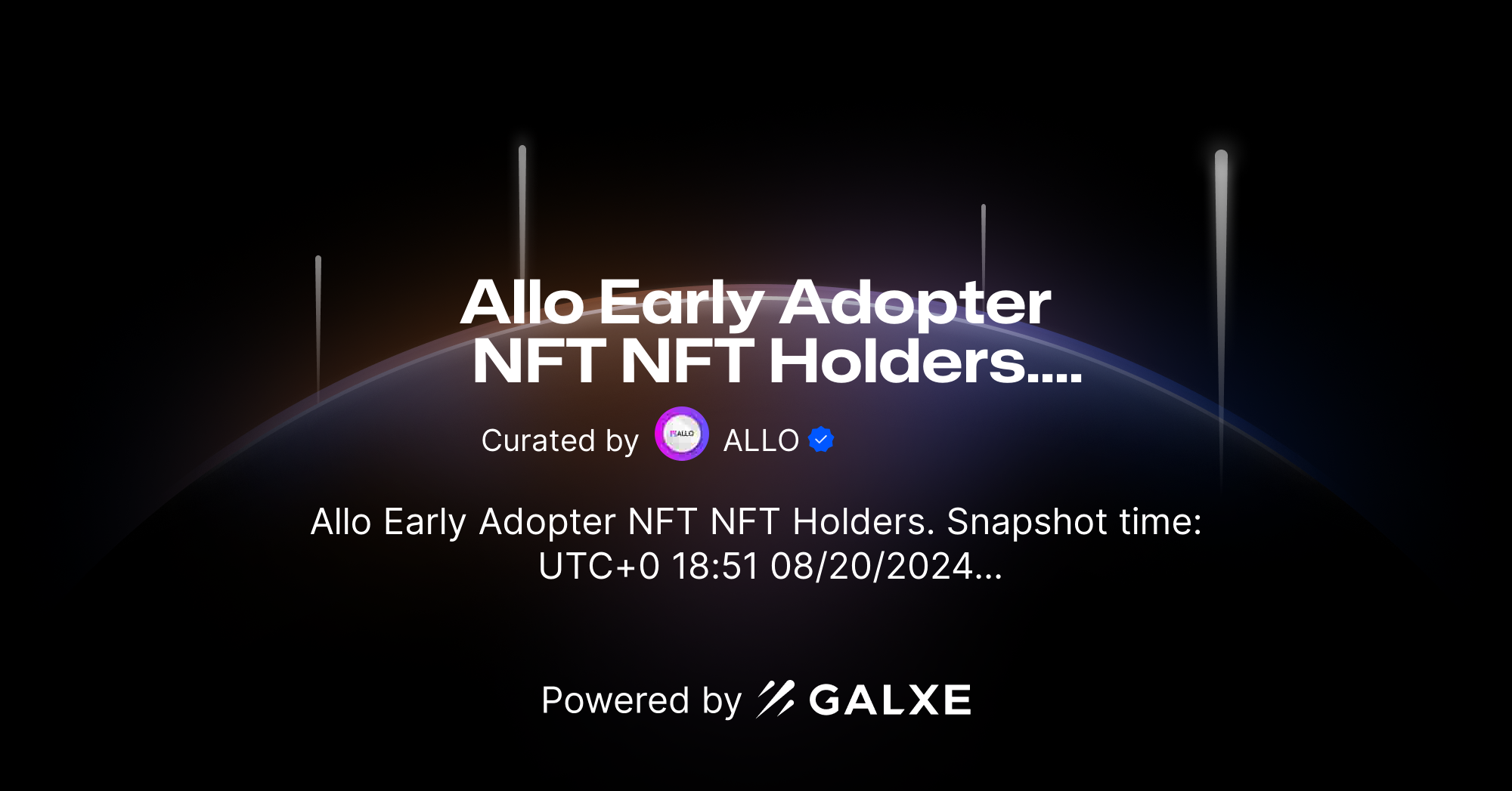 Allo Early Adopter NFT NFT Holders. Snapshot time: UTC+0 18:51 08/20 ...