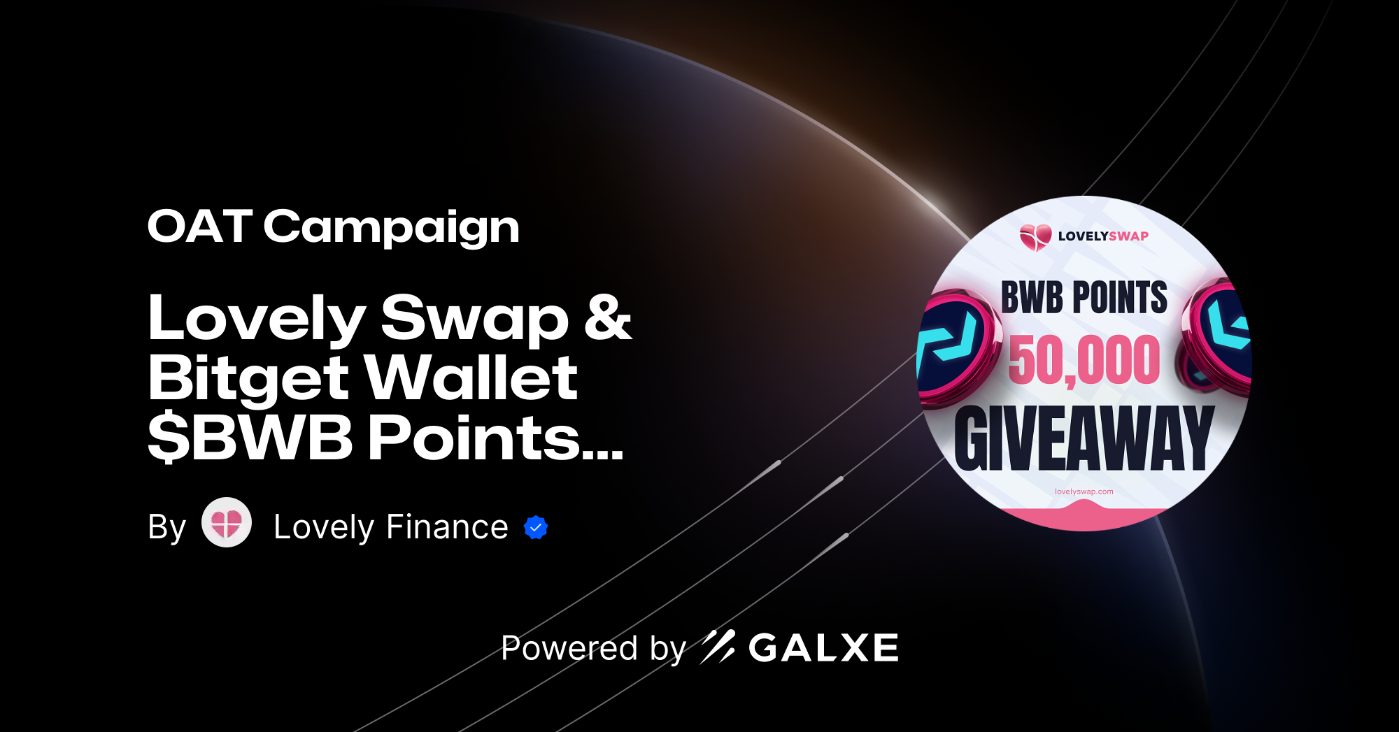 Lovely Swap & Bitget Wallet $BWB Points Airdrop plan by Lovely Finance | Galxe Quest