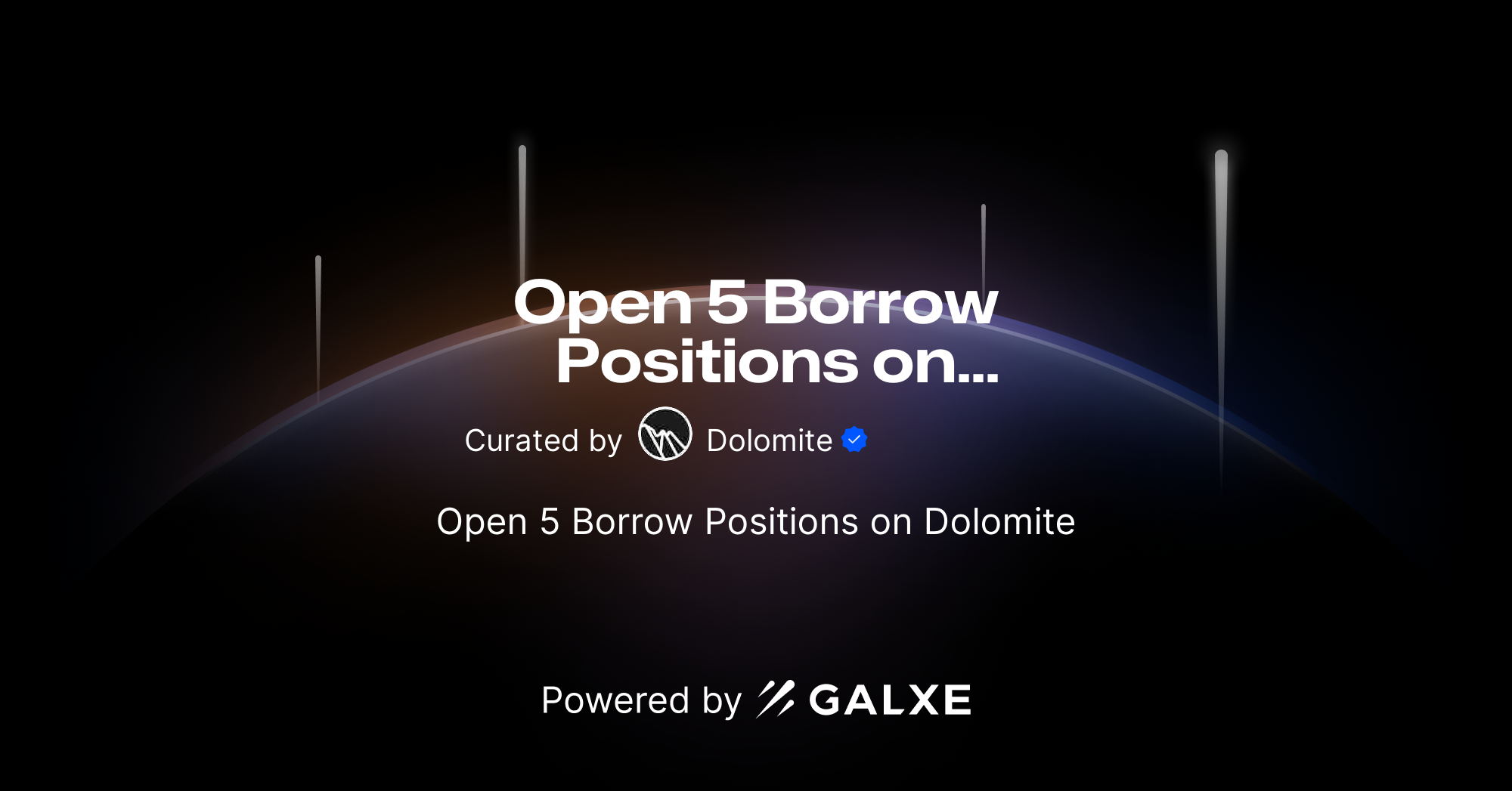 Open 5 Borrow Positions on Dolomite Credential | Galxe