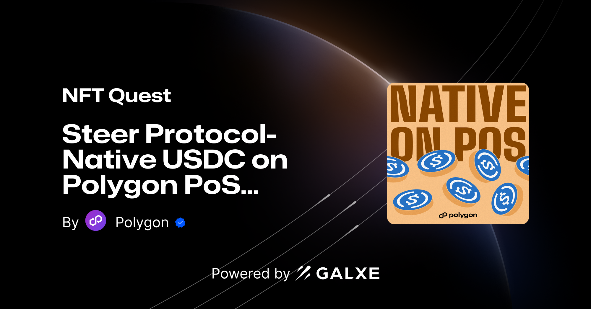 Steer Protocol- Native USDC on Polygon PoS by Polygon | Galxe Quest